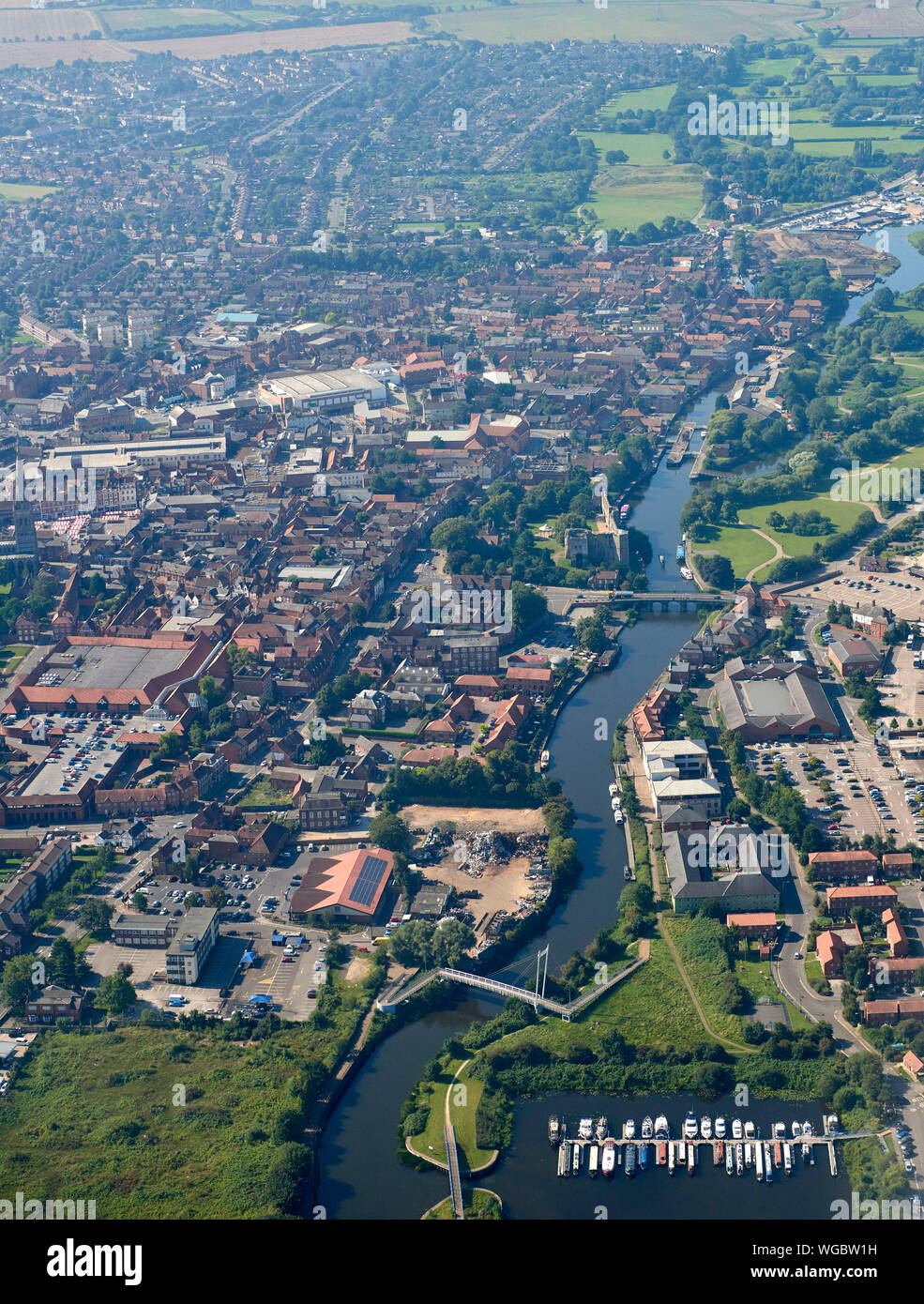 The historic market town of Newark on Trent, East Midlands, England, UK ...