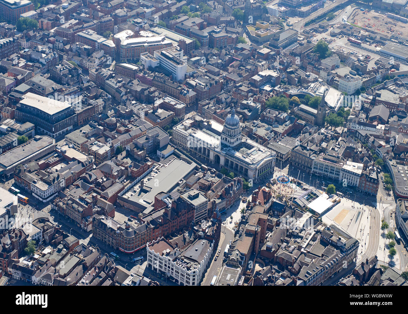 Aerial view nottingham city centre hi-res stock photography and images ...