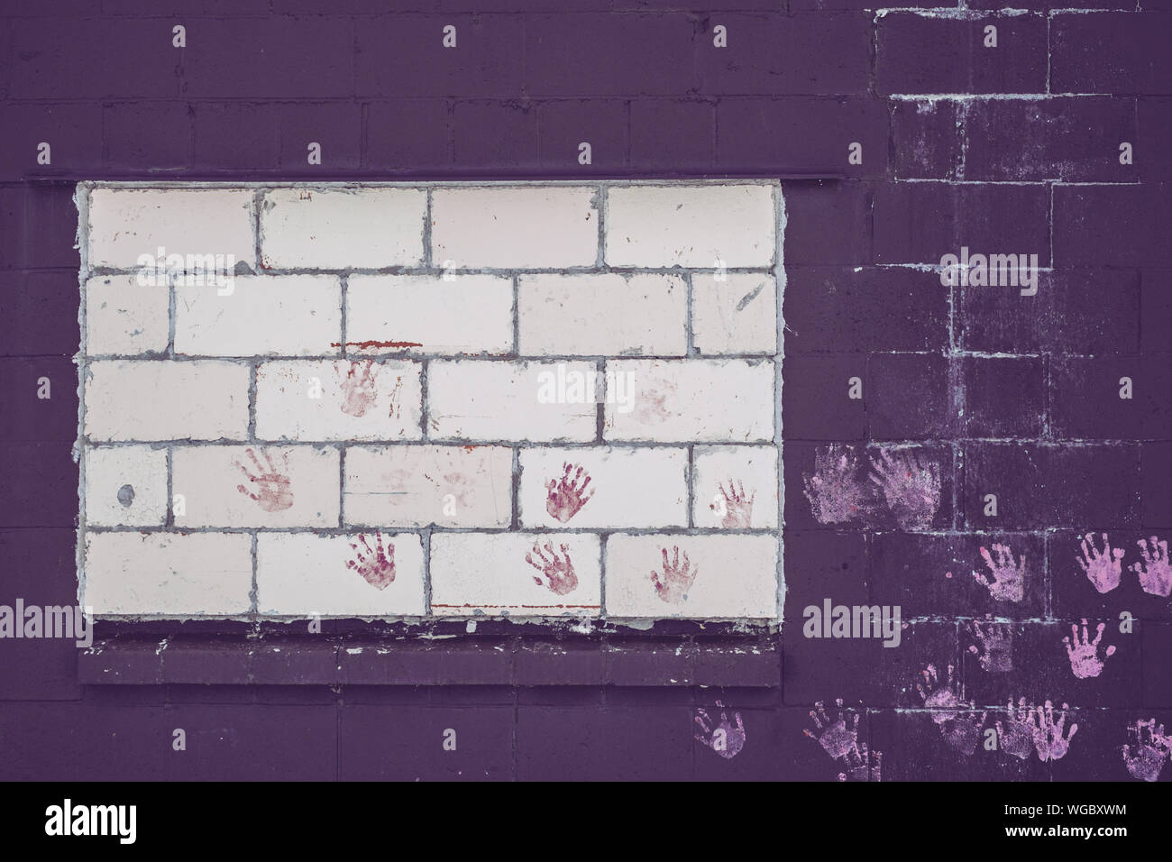 Handprints wall no people hi-res stock photography and images - Alamy
