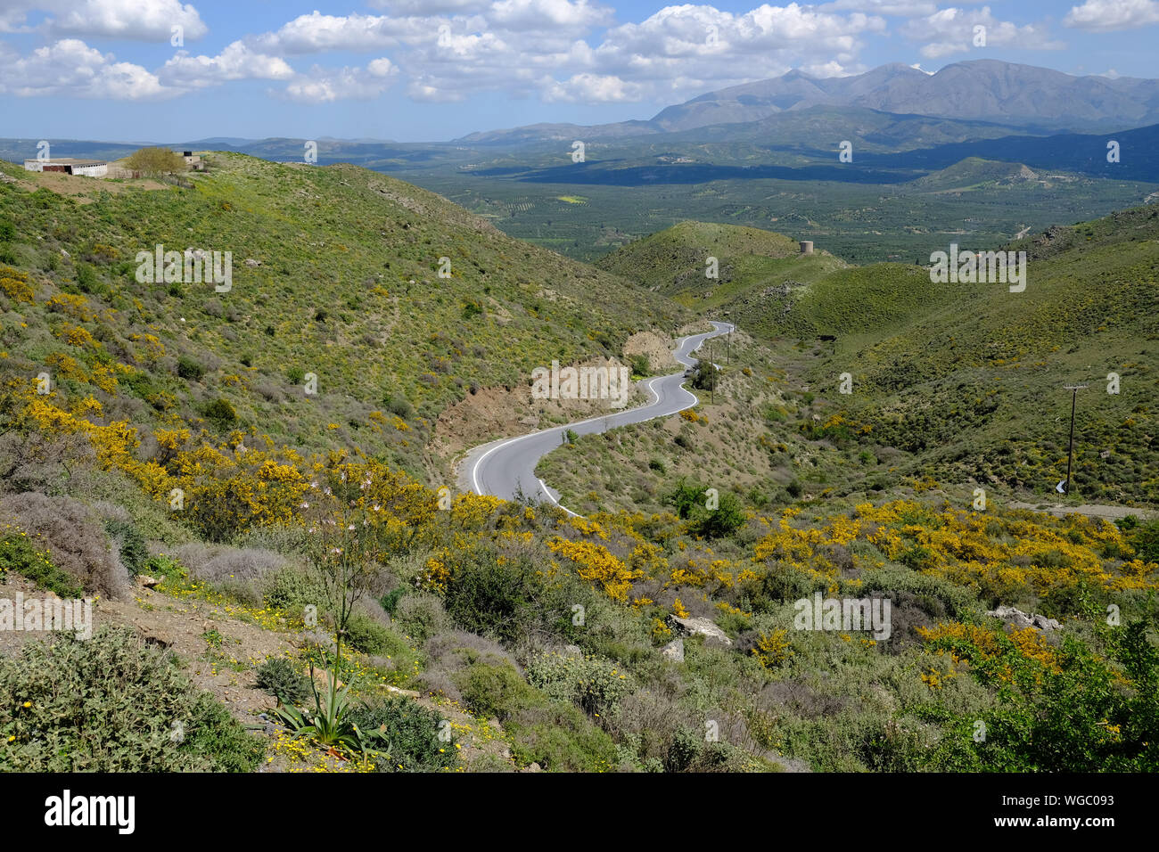 Winding road in the mountains of Crete, Greece Stock Photo - Alamy