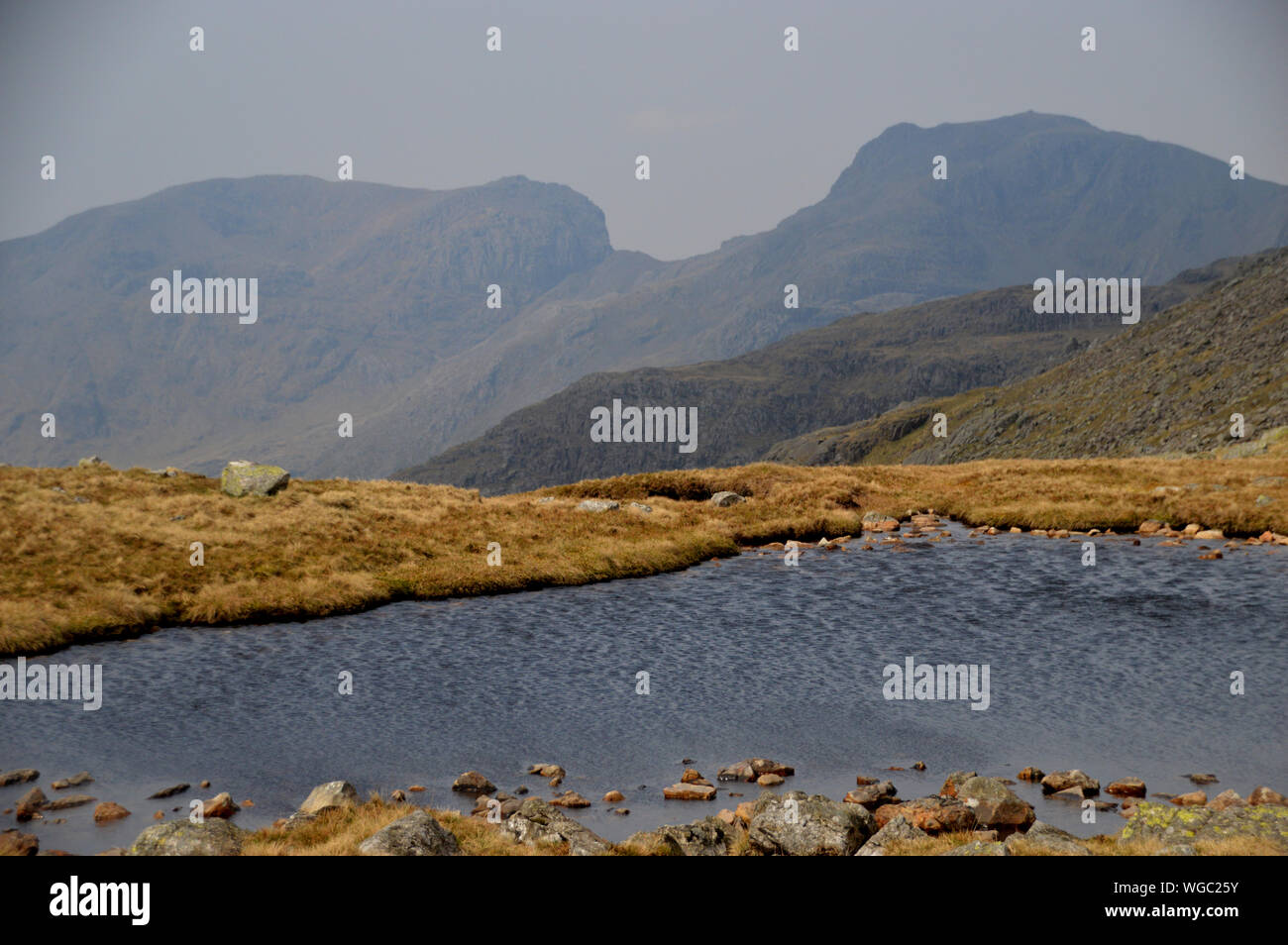 The Wainwrights Scafell & Scafell Pike from Three Tarns in the Col ...