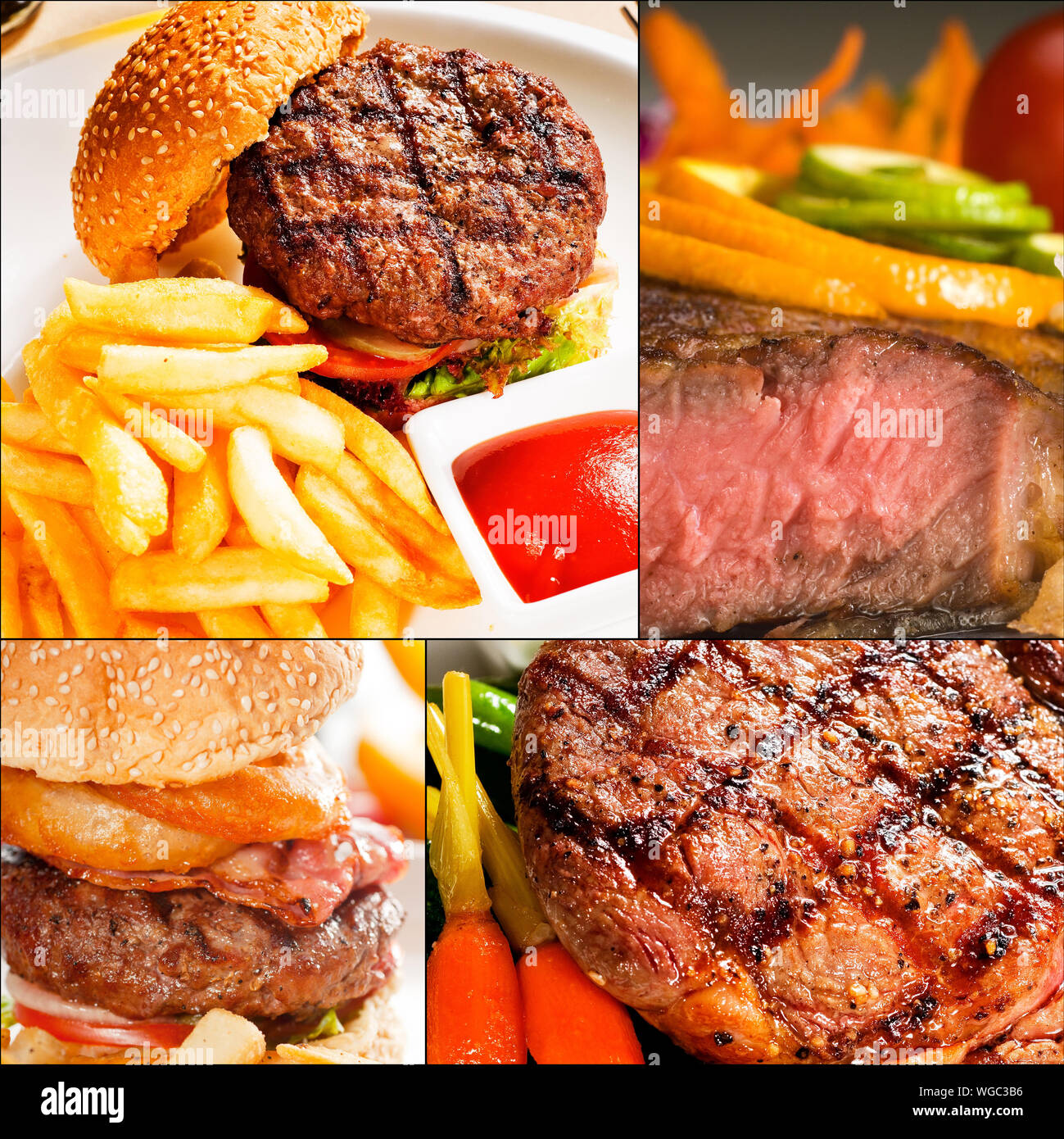 Burger Sandwich Collage Food High Resolution Stock Photography and ...