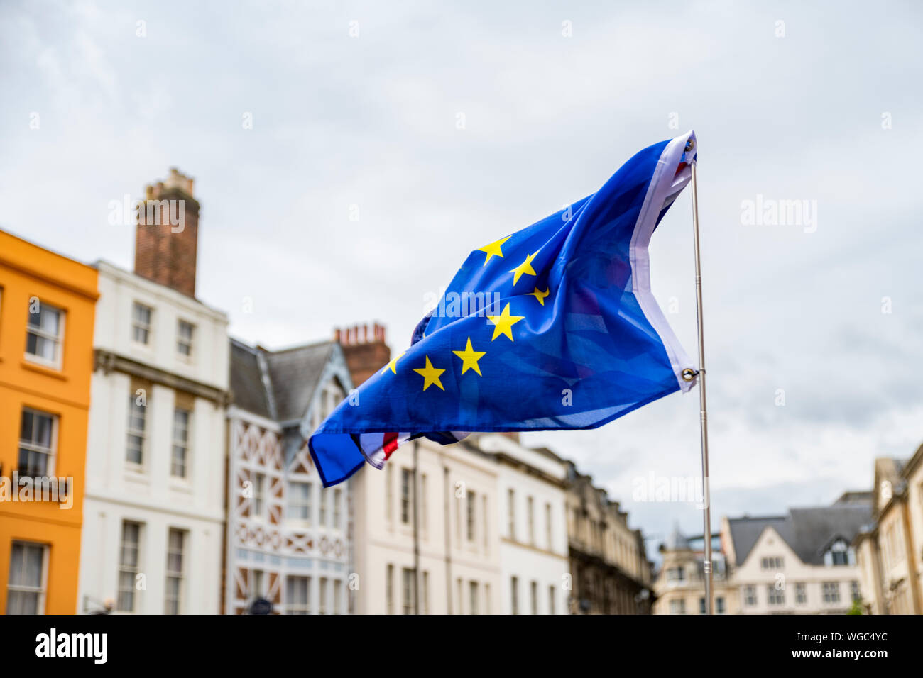 Stop the Coup - Pro EU flags outside Balliol College. Protesters ...