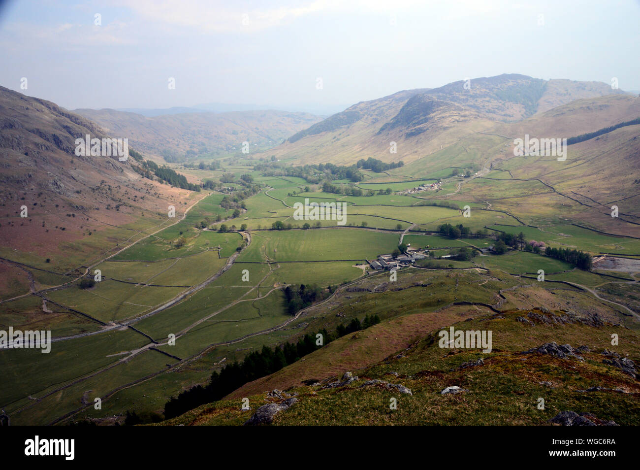 Stool End Farm from the Path on the Band in the Lake District National ...