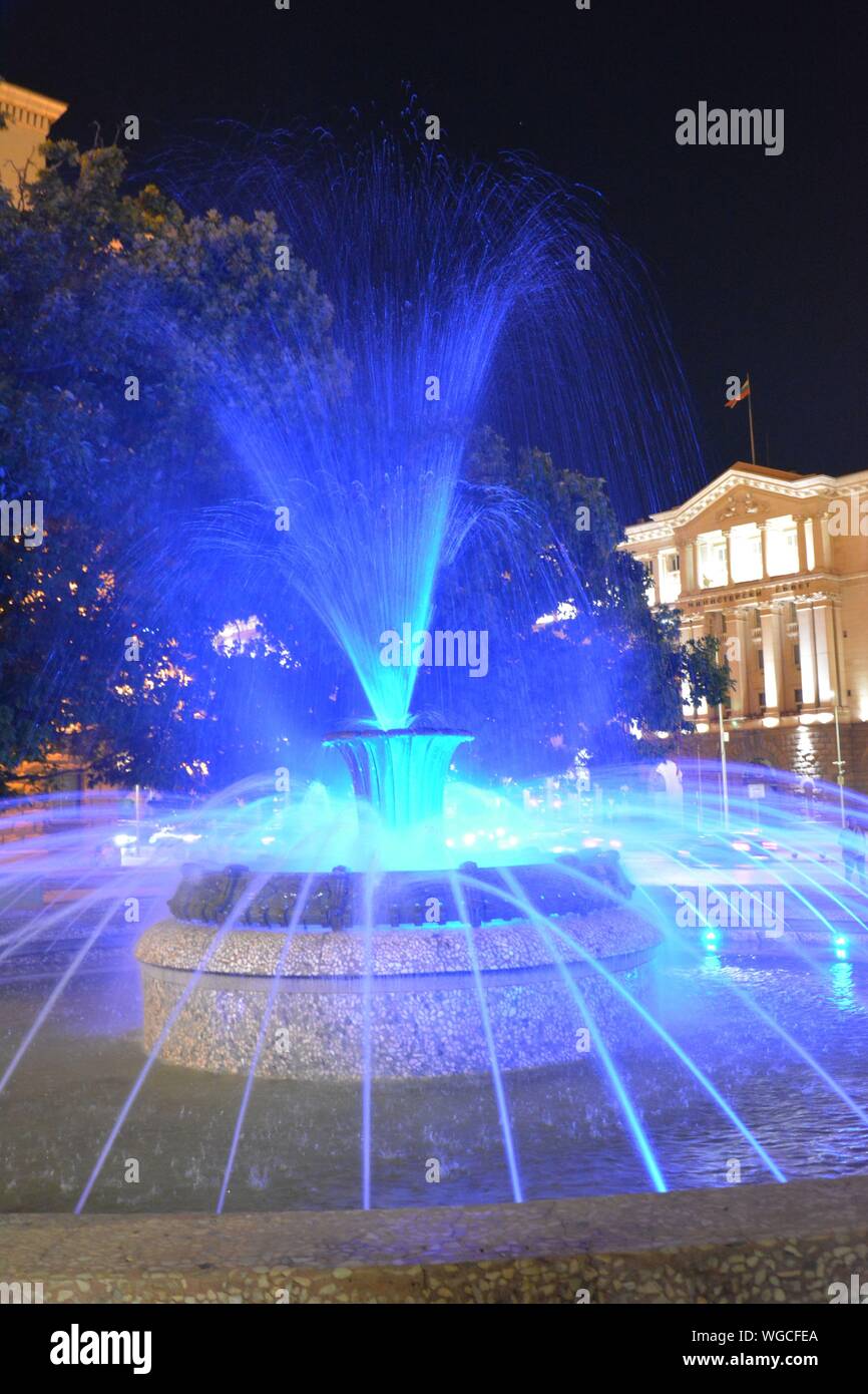 Colors, lights, fountain - creating a beautiful image Stock Photo - Alamy