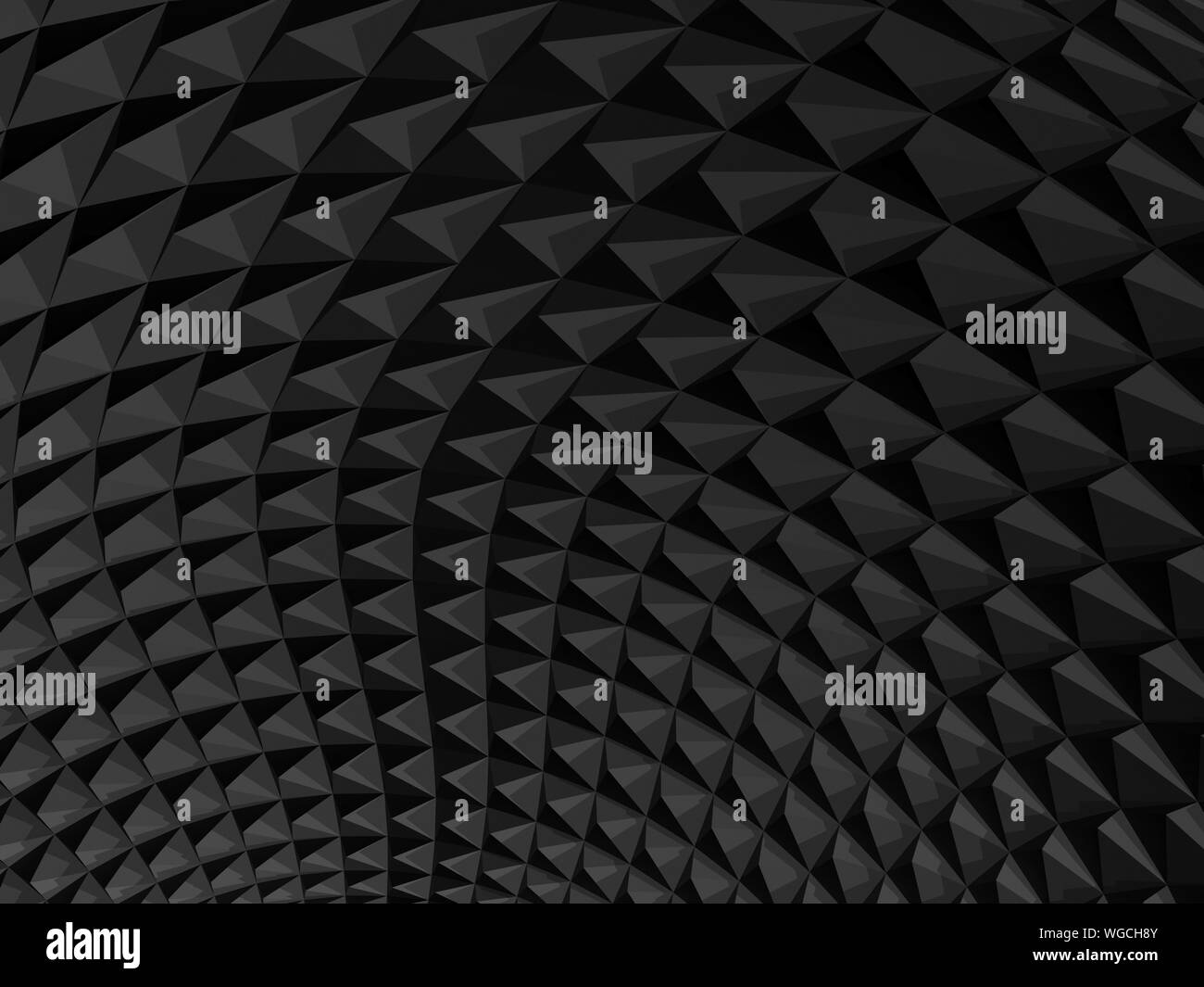 Black cg background with parametric structure. Abstract geometric ...
