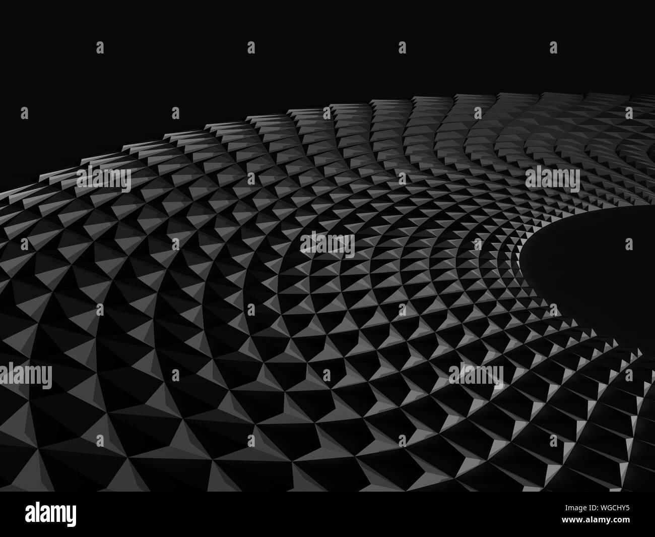 Digital Graphic Background With Round Parametric Black Structure Fragment Abstract Geometric