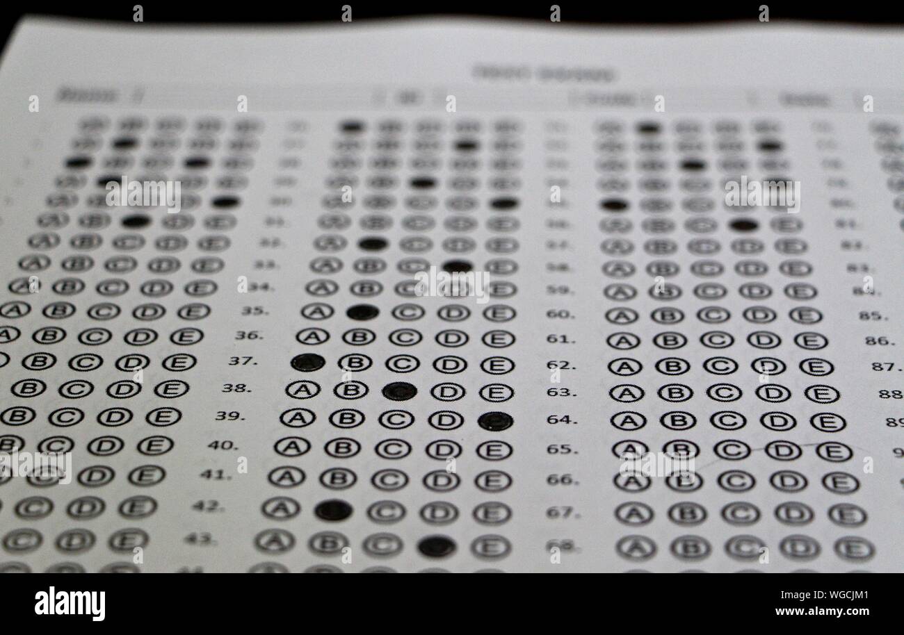 Answer sheet hi-res stock photography and images - Alamy