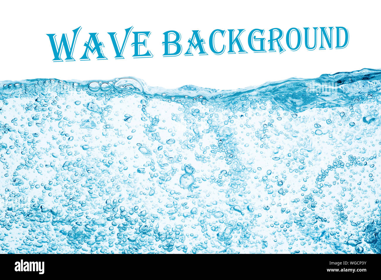 water wave with bubbles ,Water splash isolated on white background ...