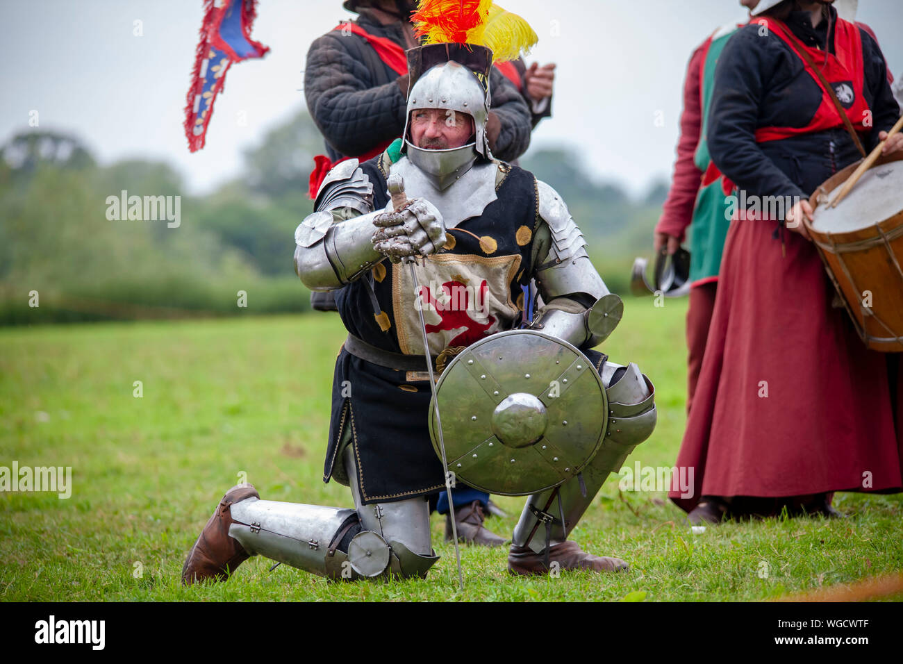 Injured knight after battle - Tewkesbury Medieval Festival 2019 Stock ...