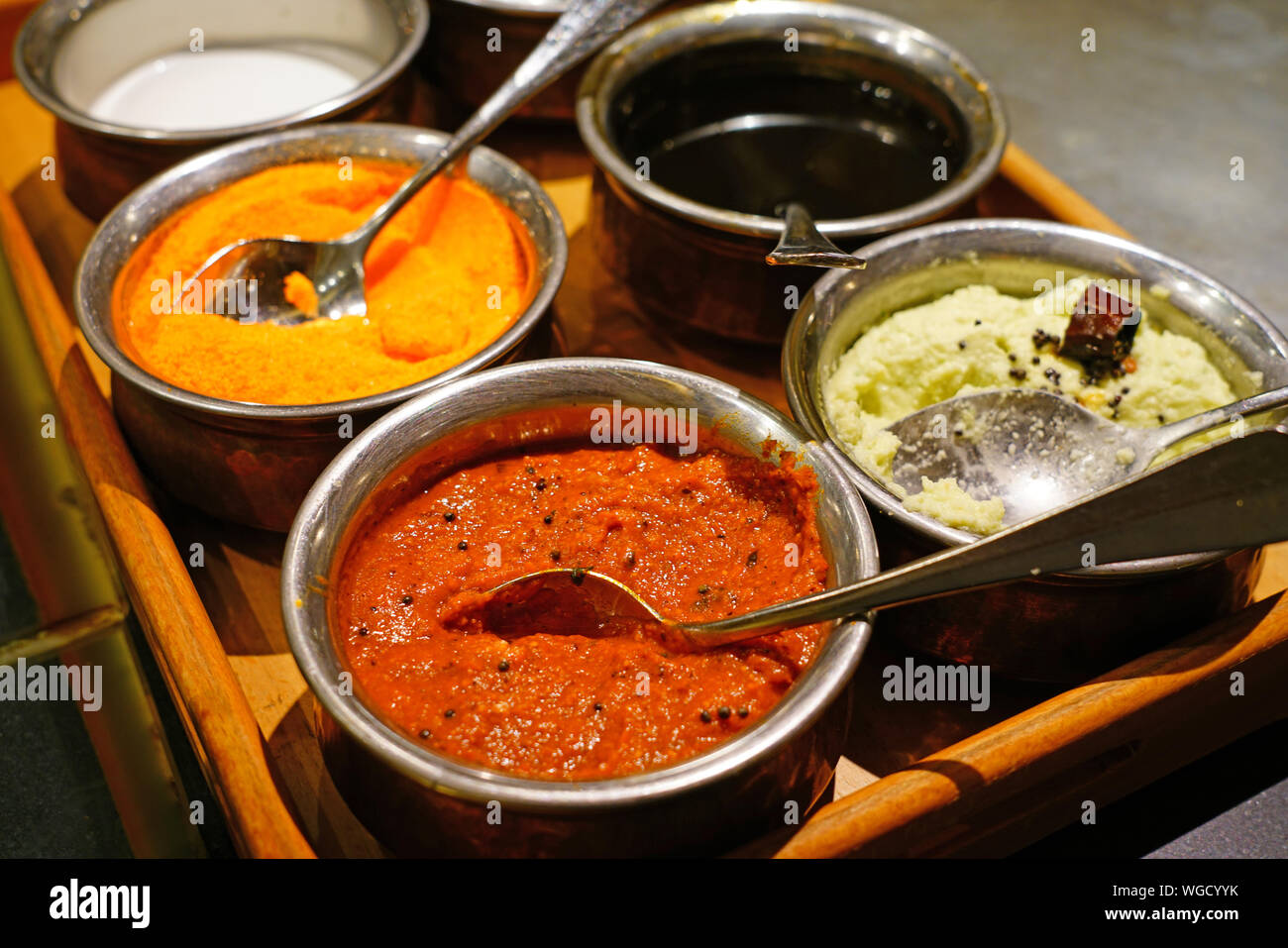 SINGAPORE -27 AUG 2019- View of Straits Kitchen, a famous luxury hawker ...
