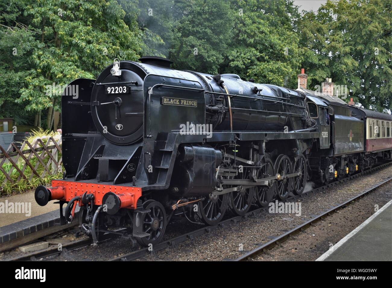 Black Prince 9f steam locomotive on the North Norfolk Railway at holt ...