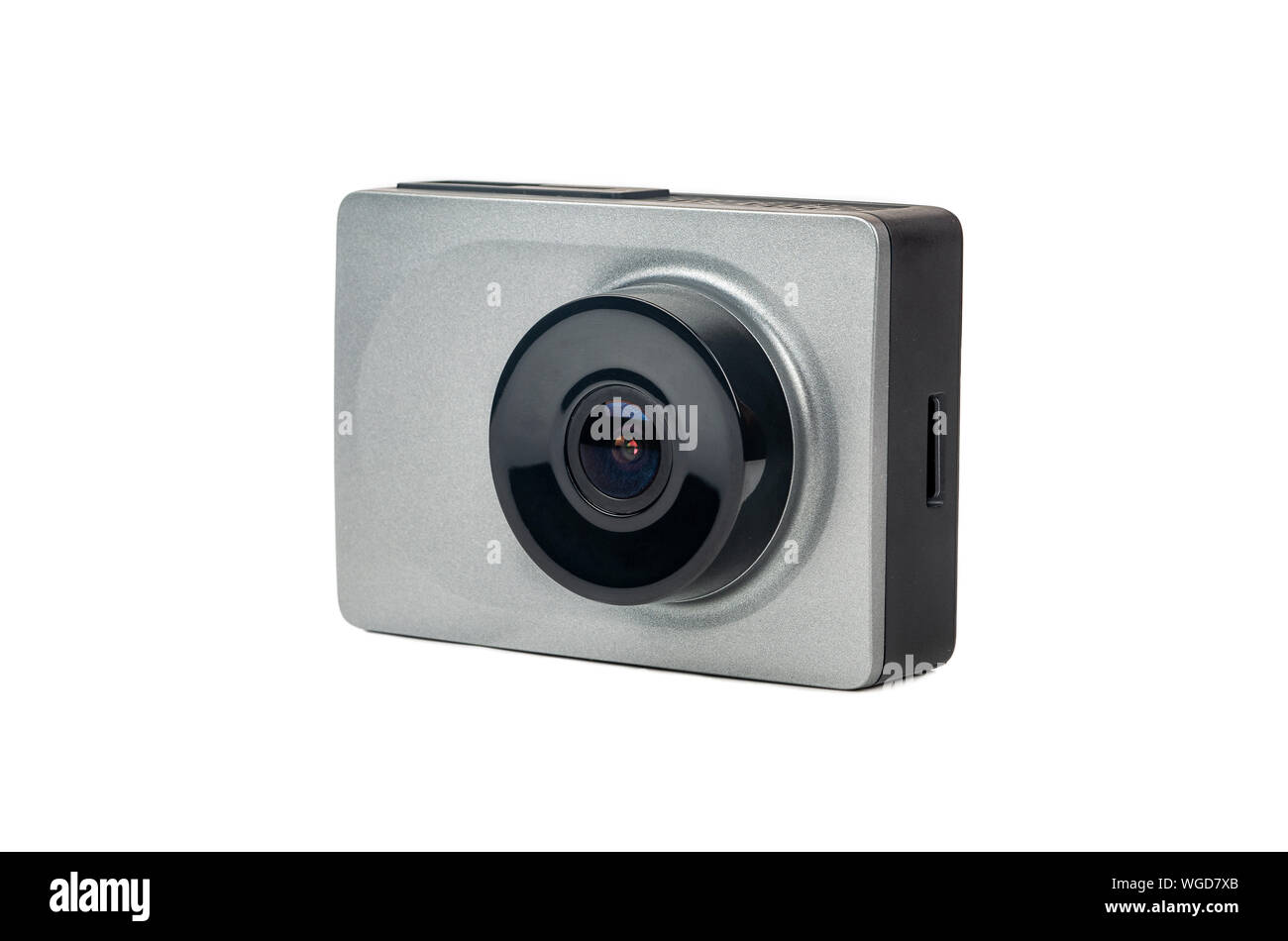 Grey car video recorder isolated on white background Stock Photo - Alamy