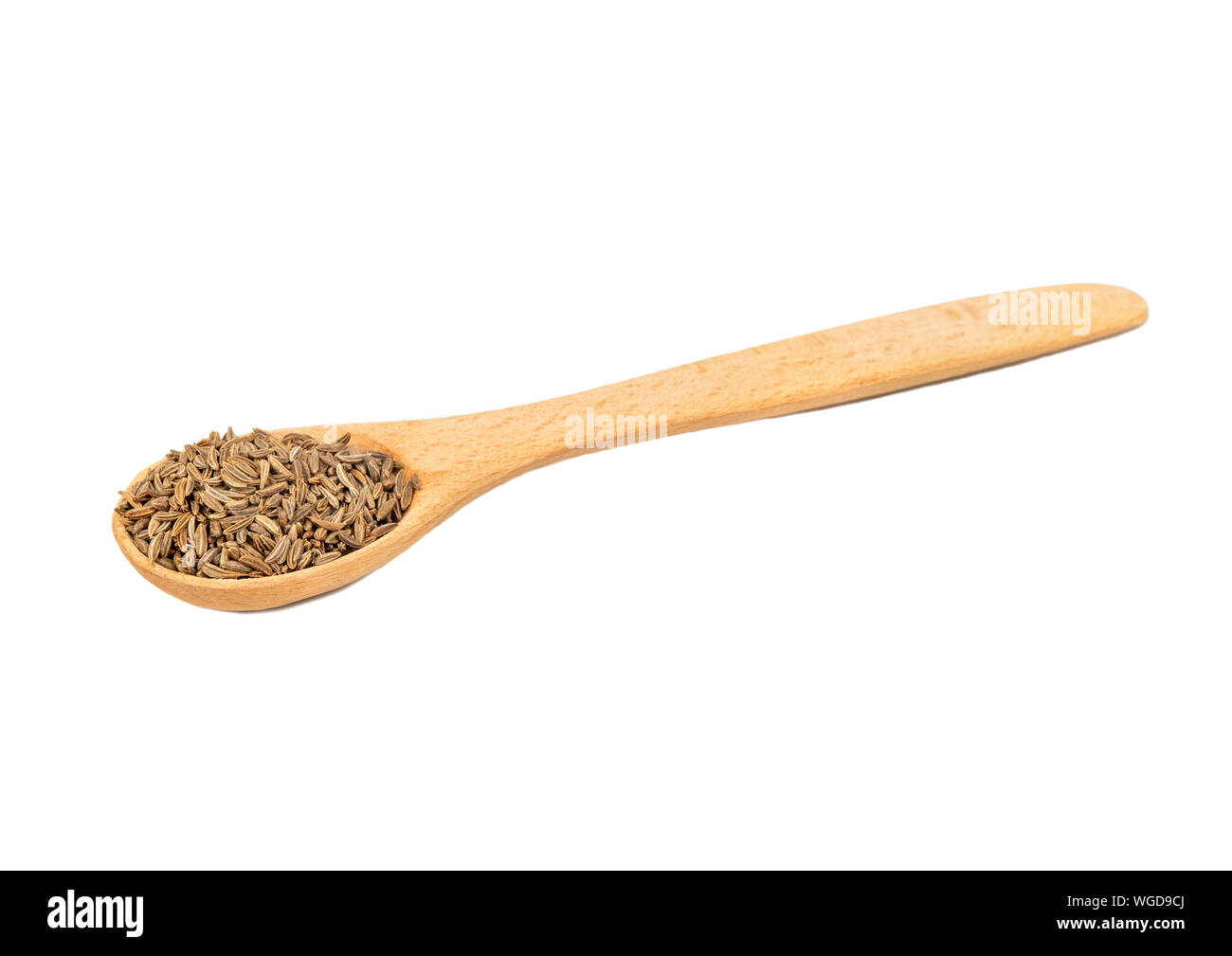 Wooden spoon with dry cumin isolated on white background Stock Photo ...