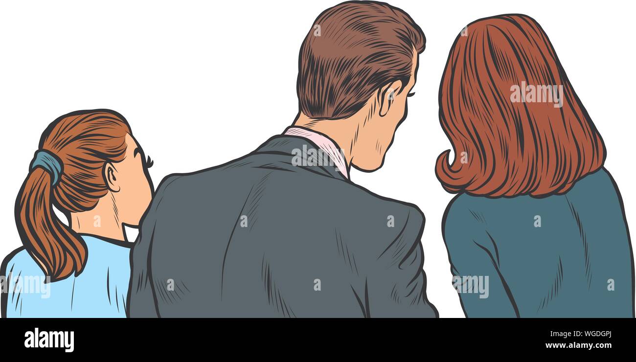 Man and women back to back Stock Vector Images - Alamy