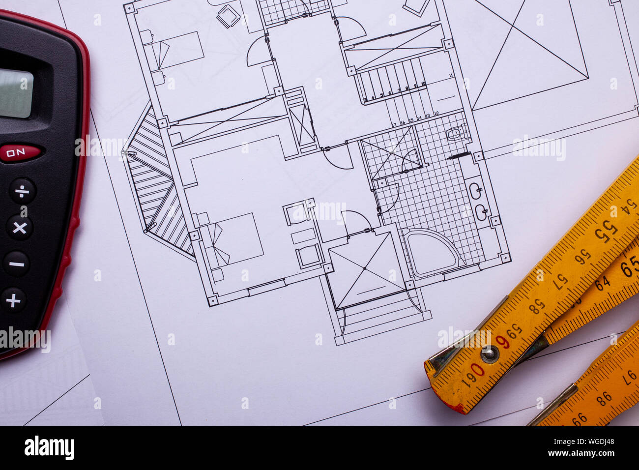 house project flat style - real estate concept Stock Photo - Alamy