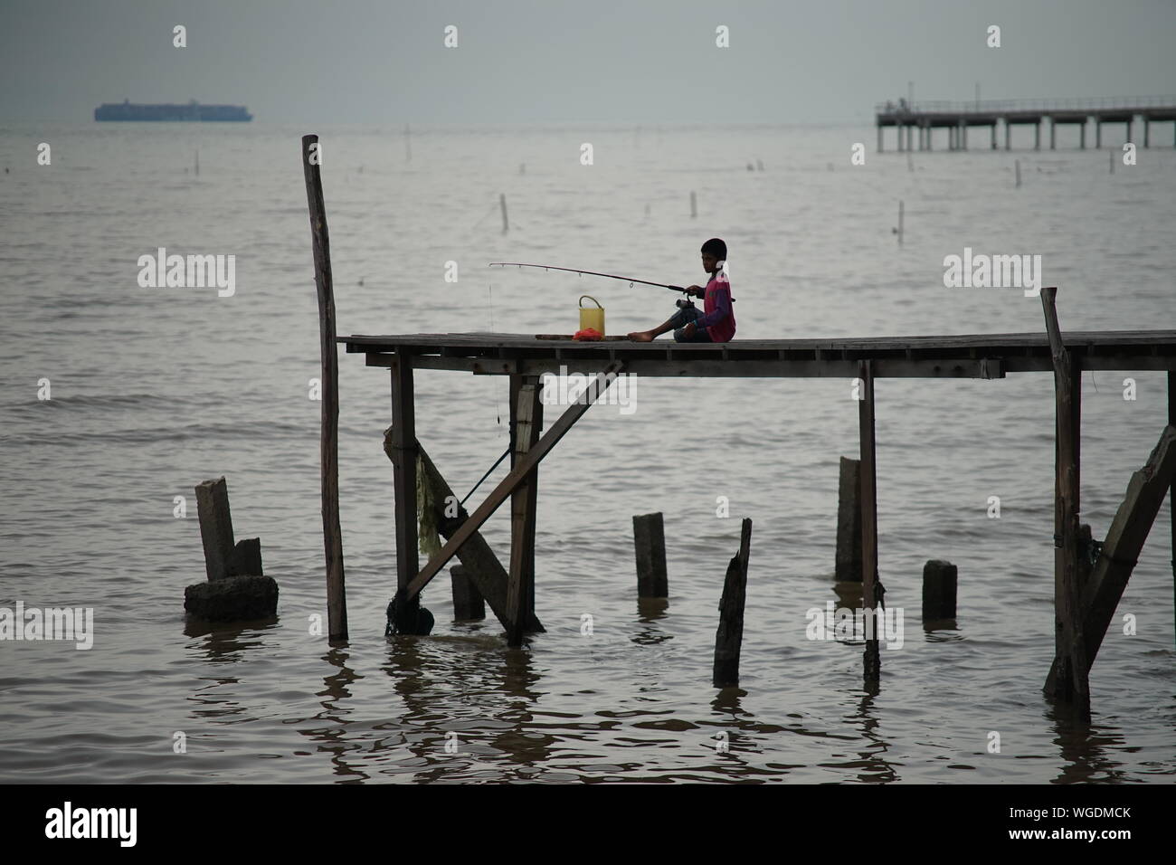 Fishing boy hi-res stock photography and images - Alamy