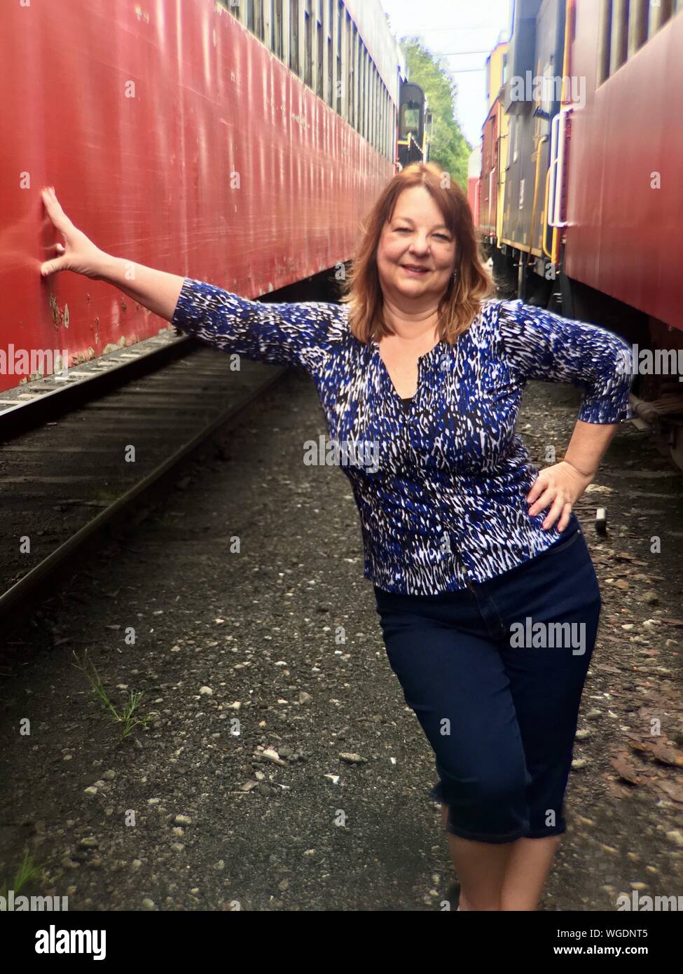 Portrait on train hi-res stock photography and images - Alamy