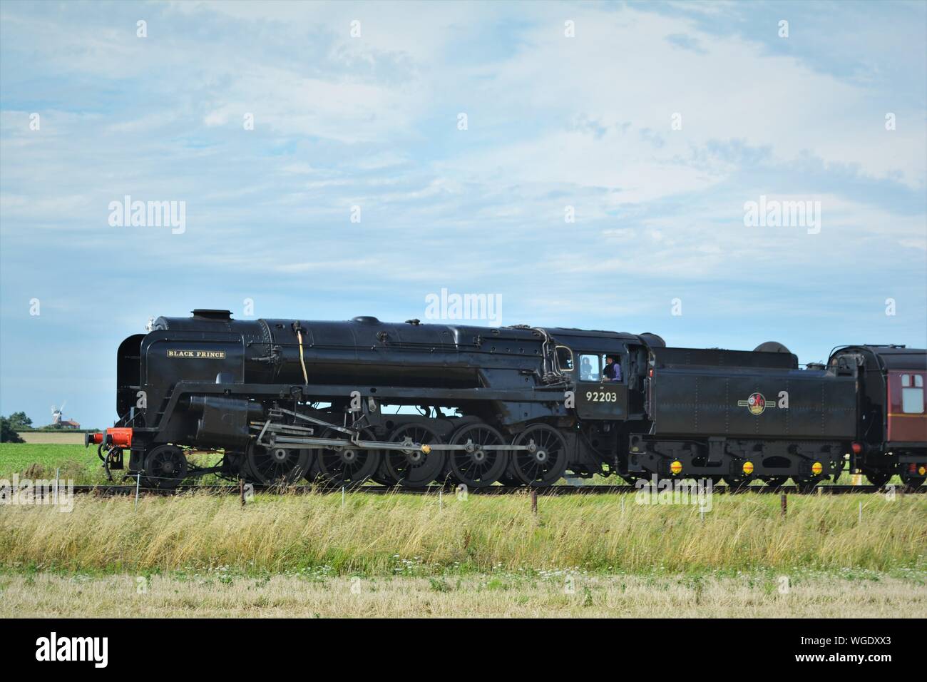 Black Prince 9f steam locomotive on the North Norfolk Railway Stock ...