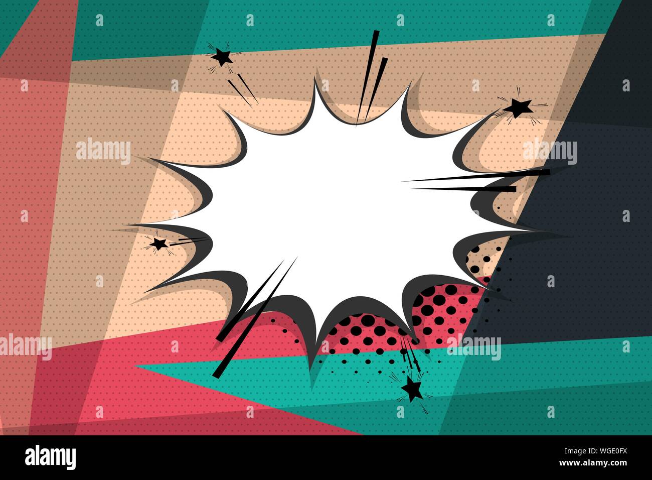 Comic book geometric pop art speech bubble Stock Vector Image & Art - Alamy