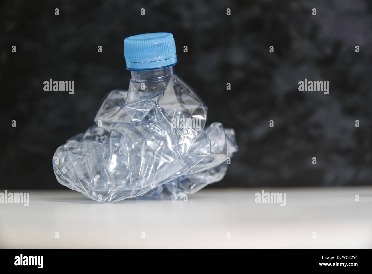 Transparent plastic bottle of water as a environmental pollution ...