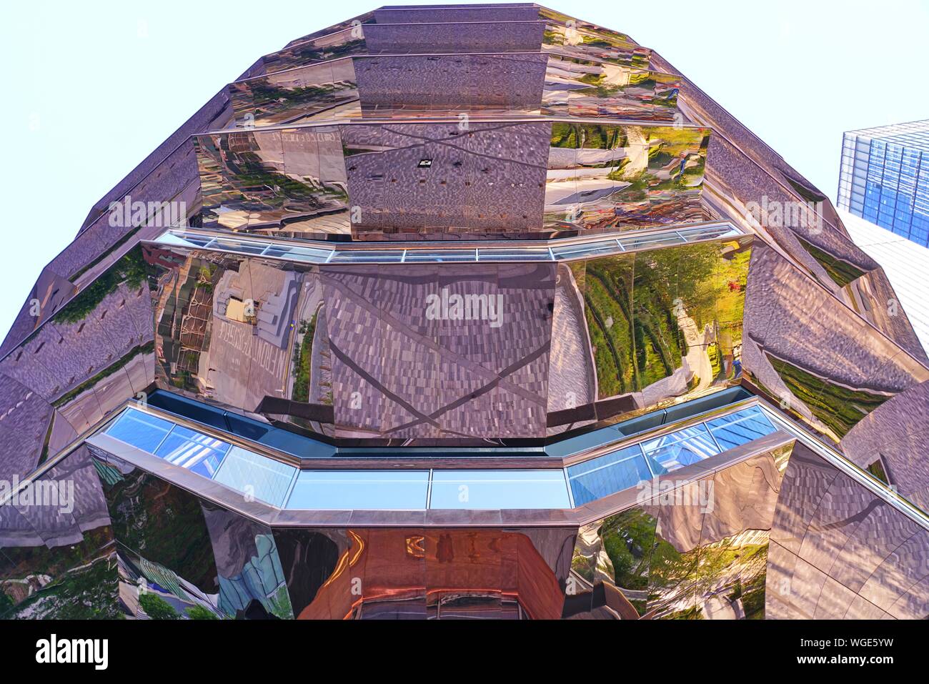 NEW YORK, NY -11 AUG 2019- View of the Vessel structure in the Hudson ...