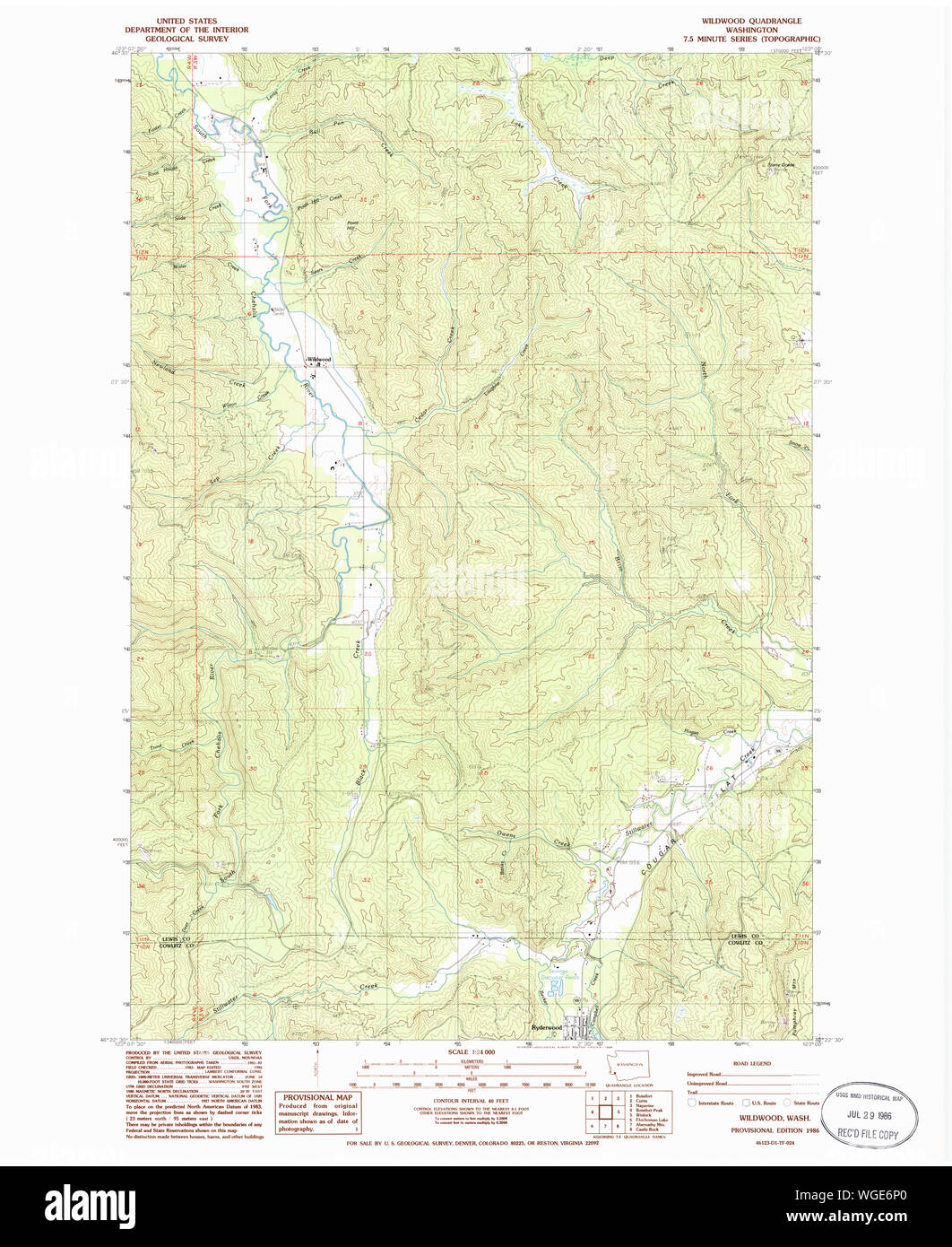 Wildwood map hi-res stock photography and images - Alamy