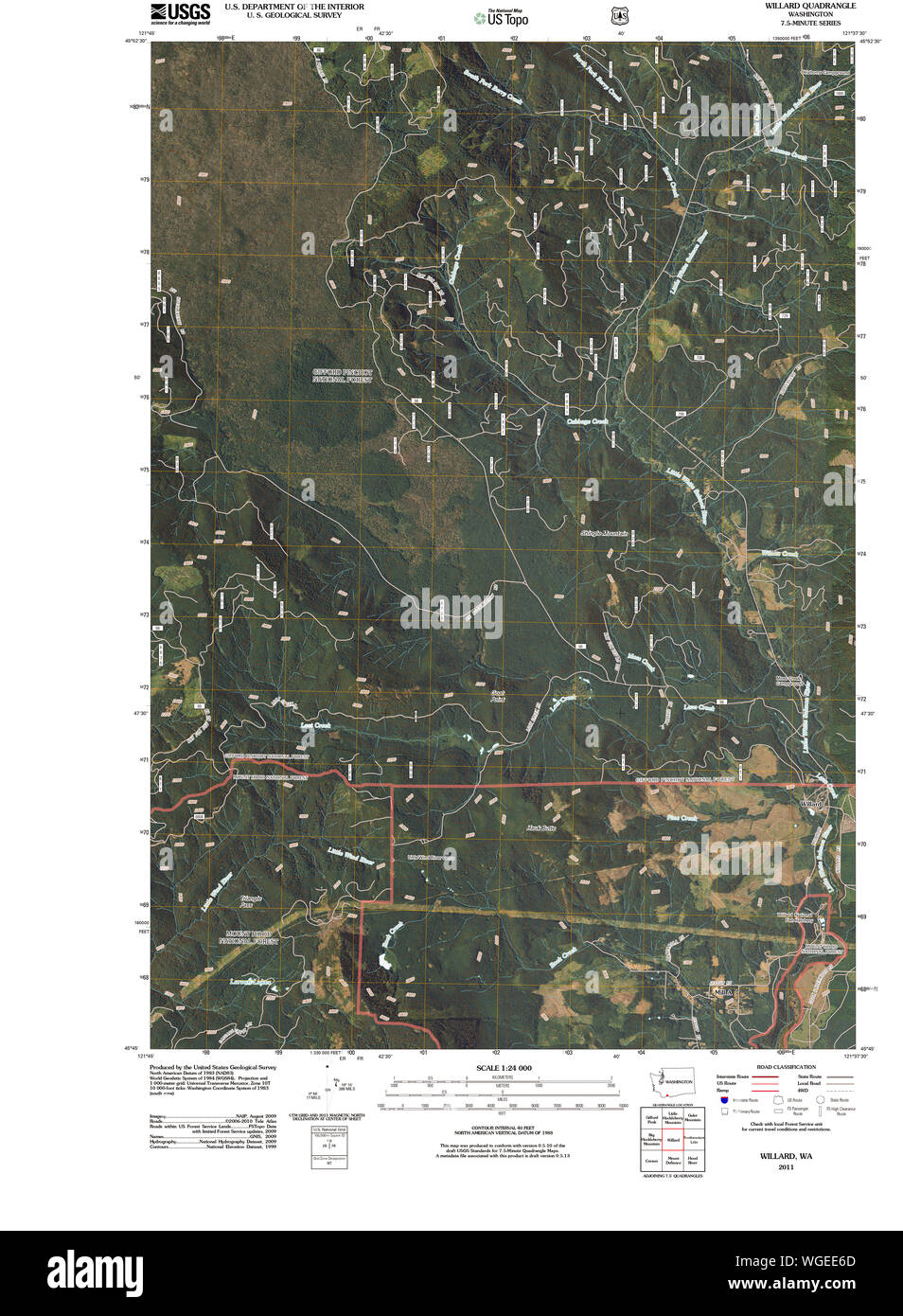 Usgs Washington State Map High Resolution Stock Photography and Images ...