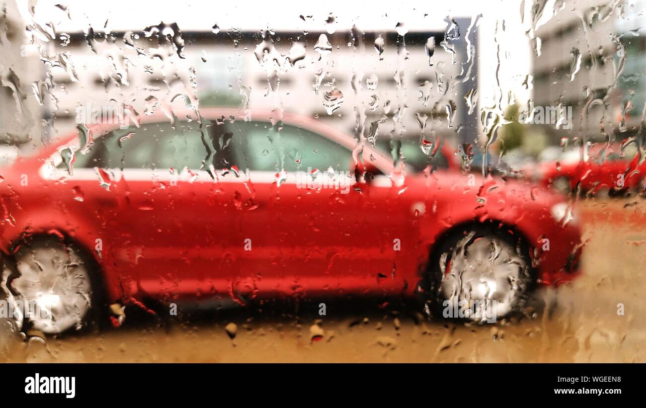 Car through wet window in rainy season car hi-res stock photography and ...