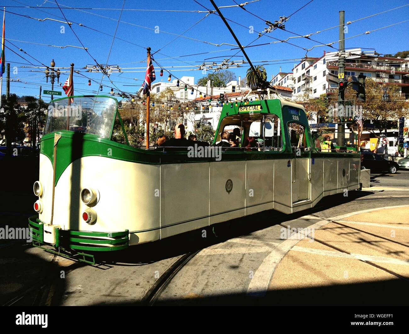 Tramway in the street hi-res stock photography and images - Alamy