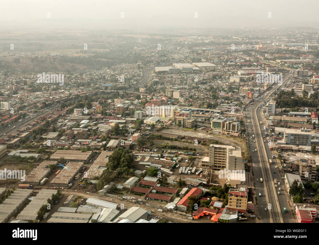 Aerial view of Addis Ababa, Capital of Ethiopia Stock Photo - Alamy