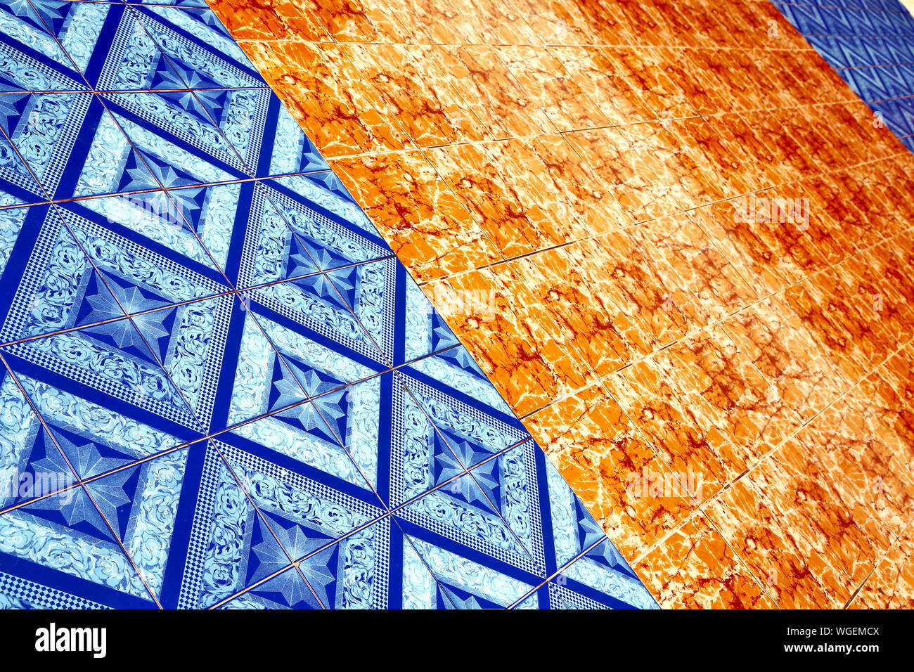 Orange and blue tile hi-res stock photography and images - Alamy
