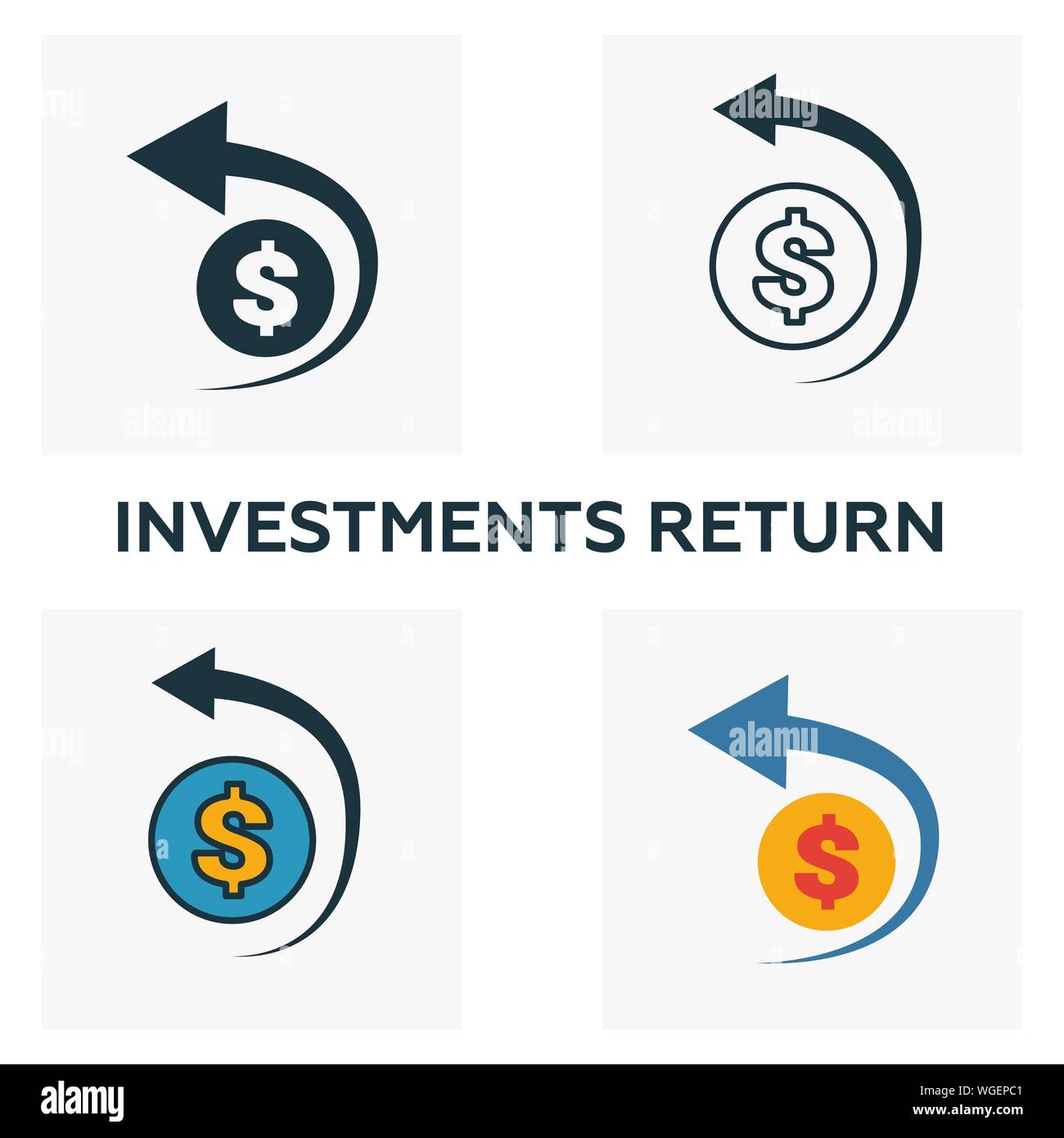 Investments Return outline icon. Thin line element from crowdfunding ...