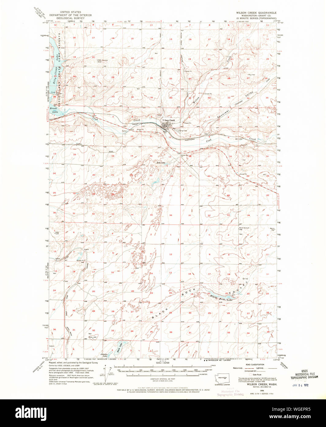 Map of wilson creek hi-res stock photography and images - Alamy