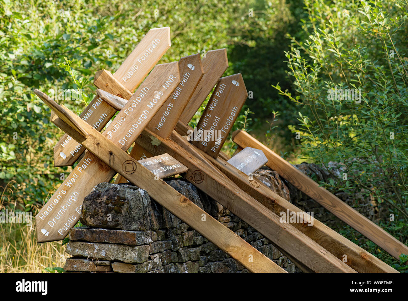 Hadrians wall signage hi-res stock photography and images - Alamy