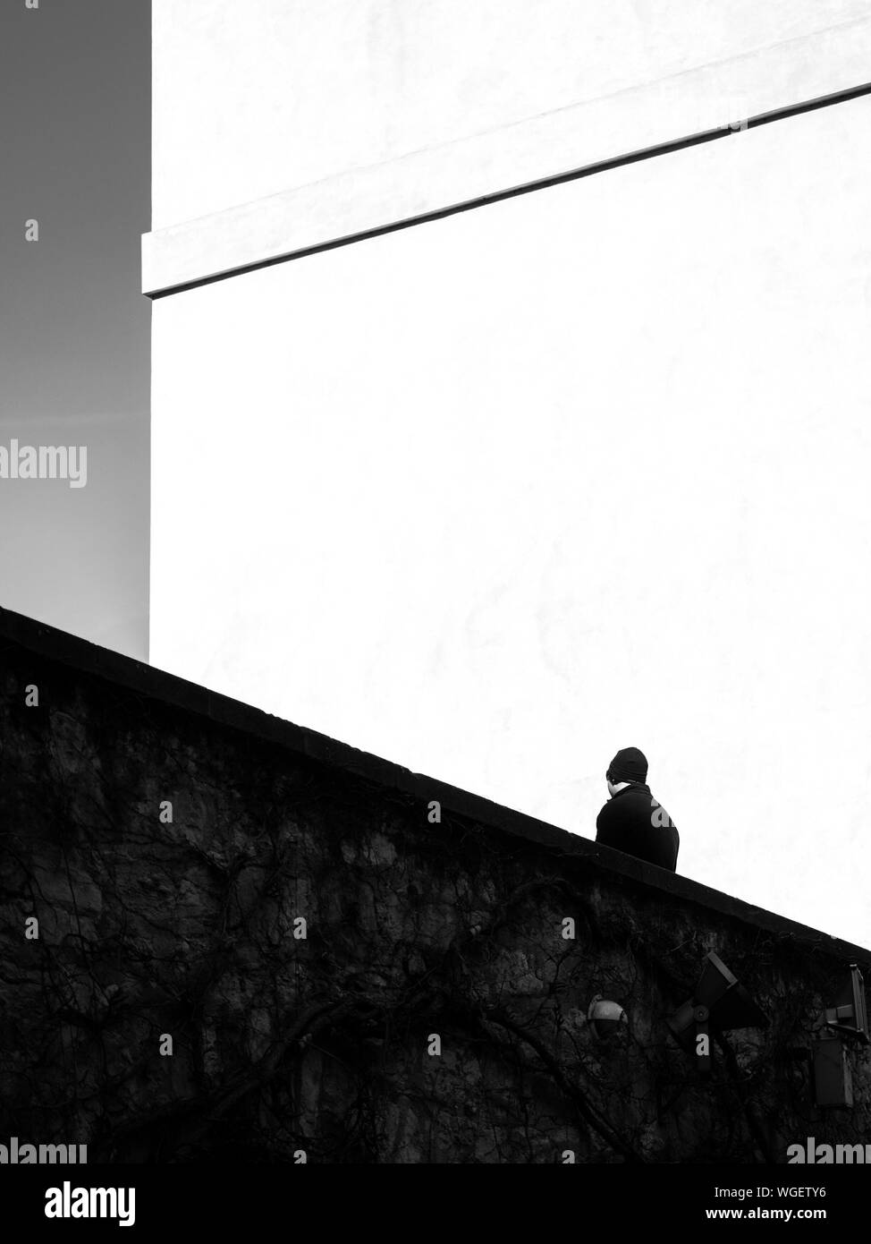 Man walking up steps hi-res stock photography and images - Alamy