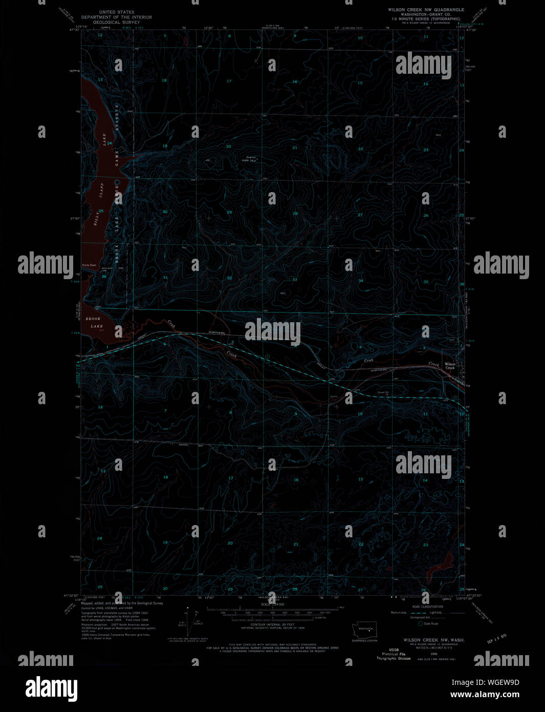 Map of wilson creek hi-res stock photography and images - Alamy