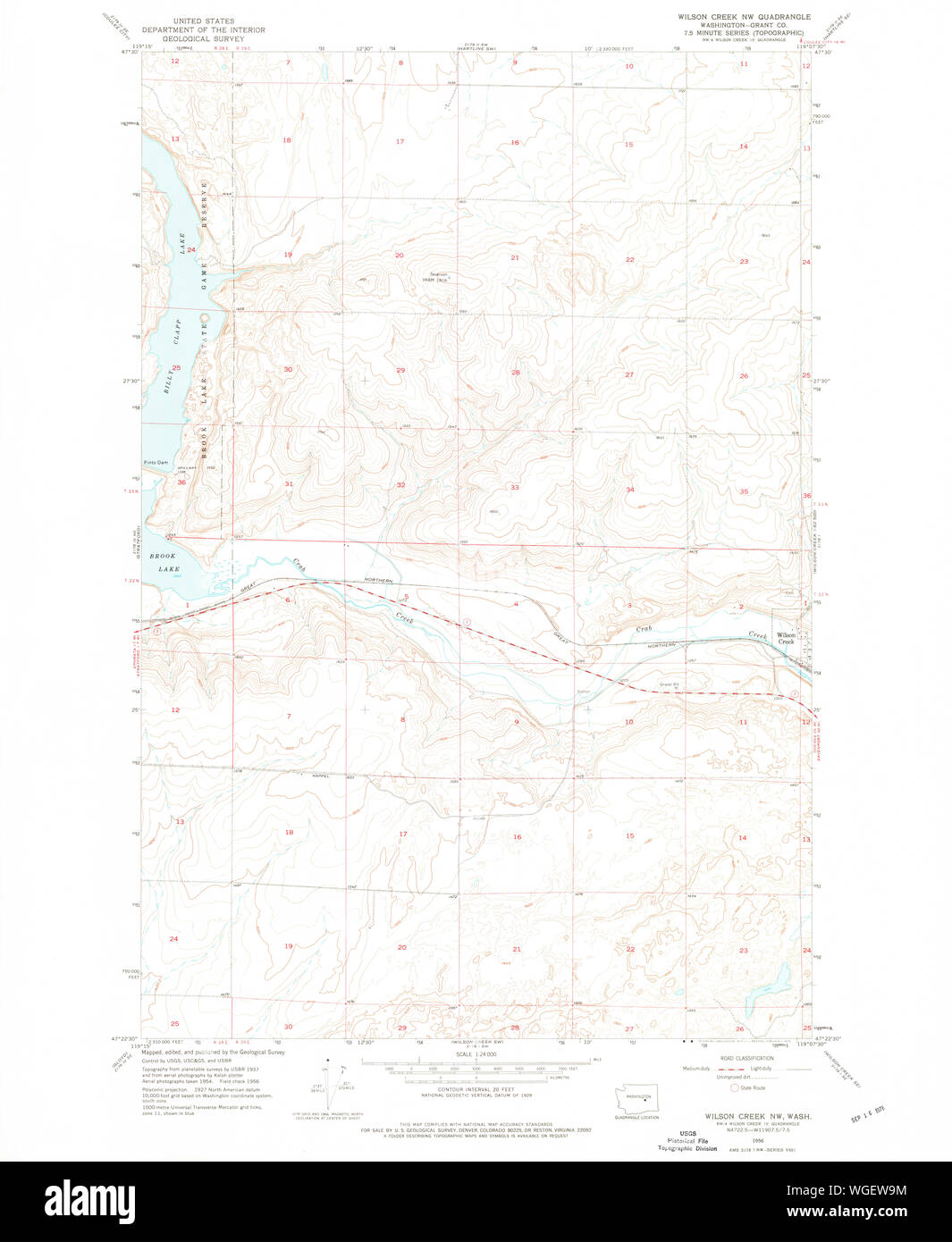 Map of wilson creek hi-res stock photography and images - Alamy