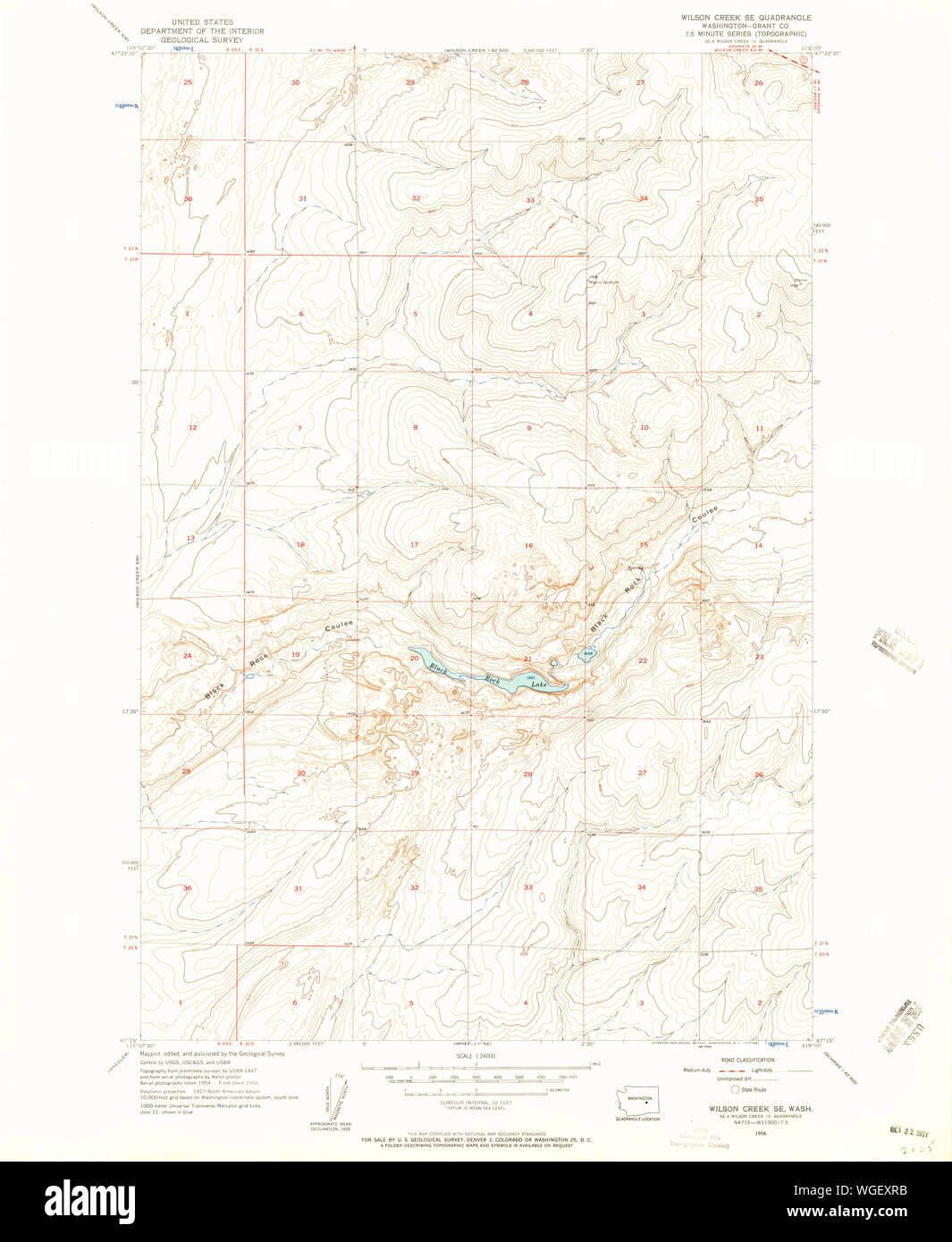 Map of wilson creek hi-res stock photography and images - Alamy