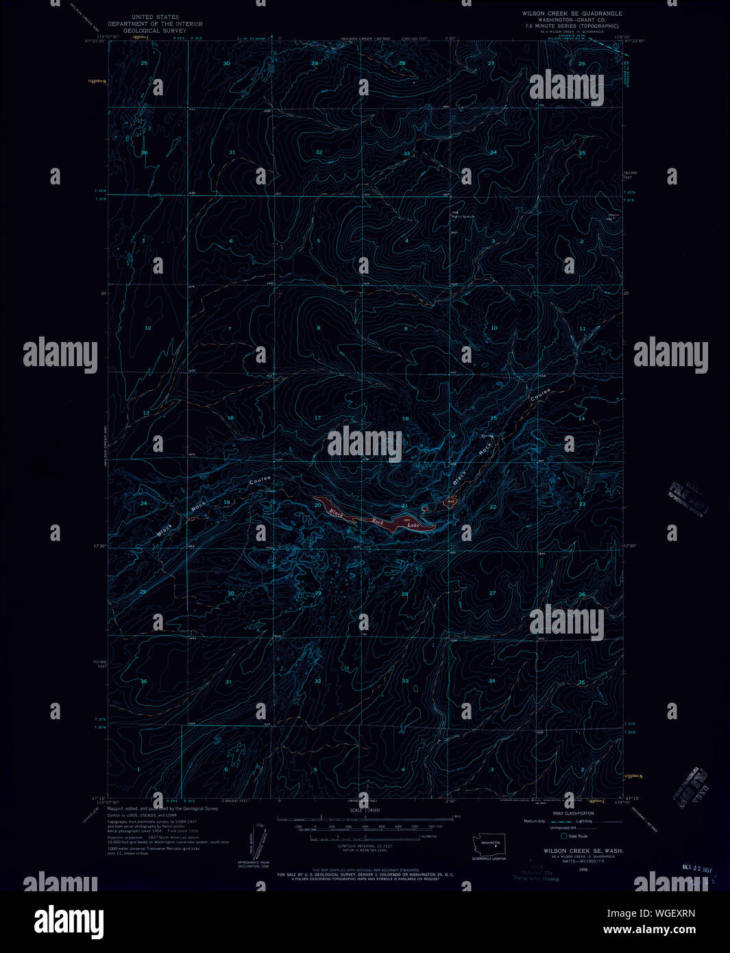 Map of wilson creek hi-res stock photography and images - Alamy