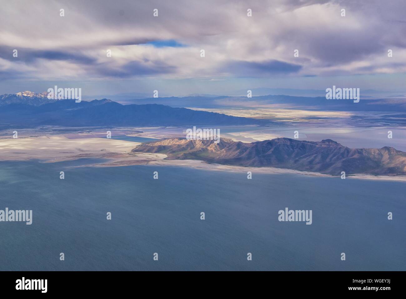 Aerial view salt flats utah hi-res stock photography and images - Alamy