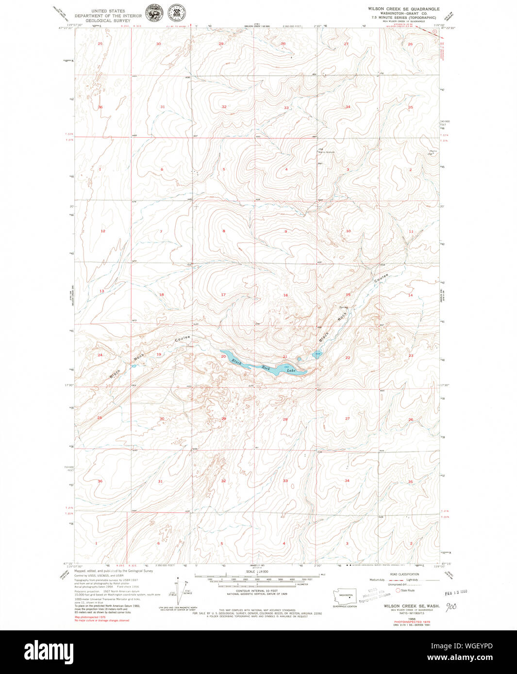 Map of wilson creek hi-res stock photography and images - Alamy