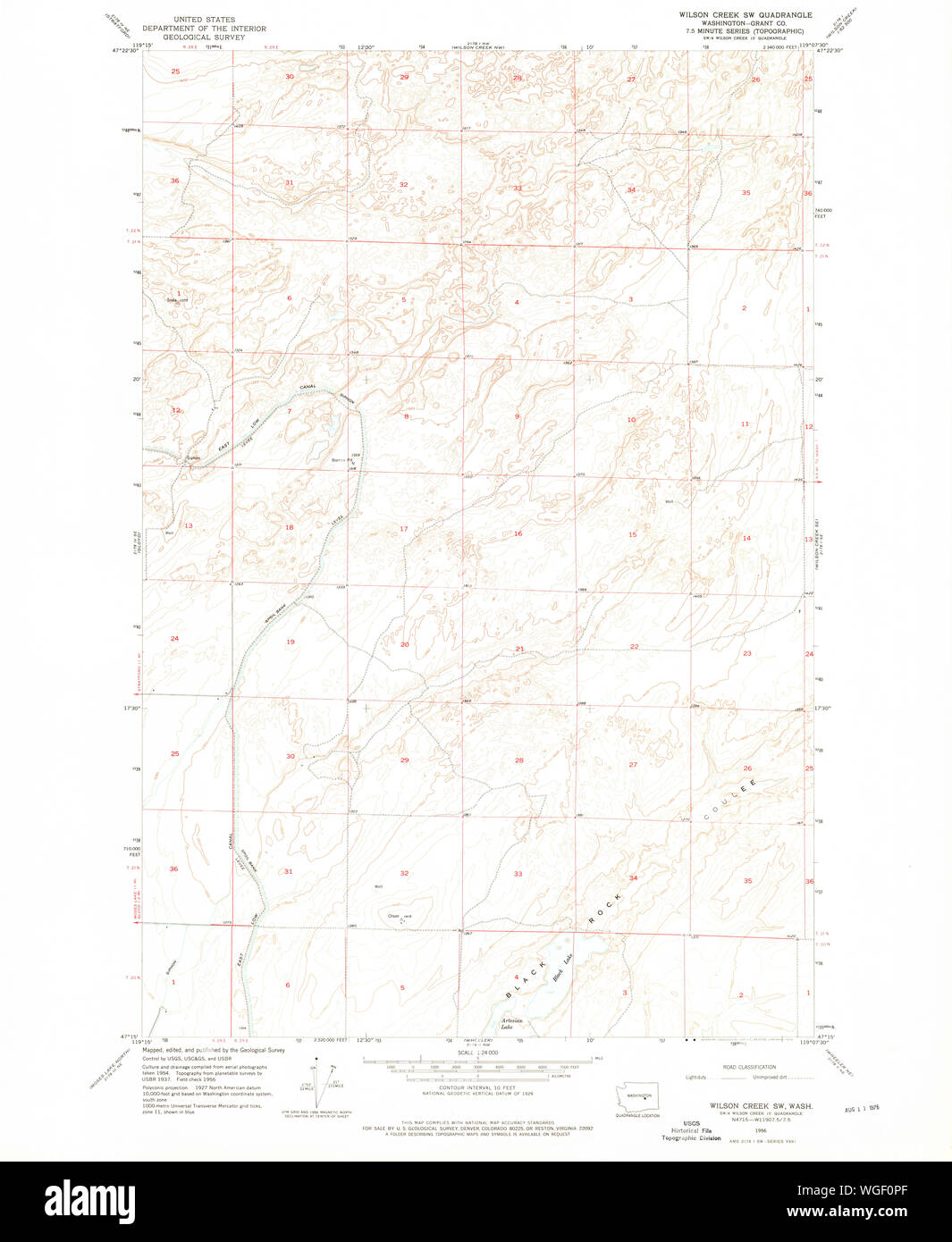 Map of wilson creek hi-res stock photography and images - Alamy