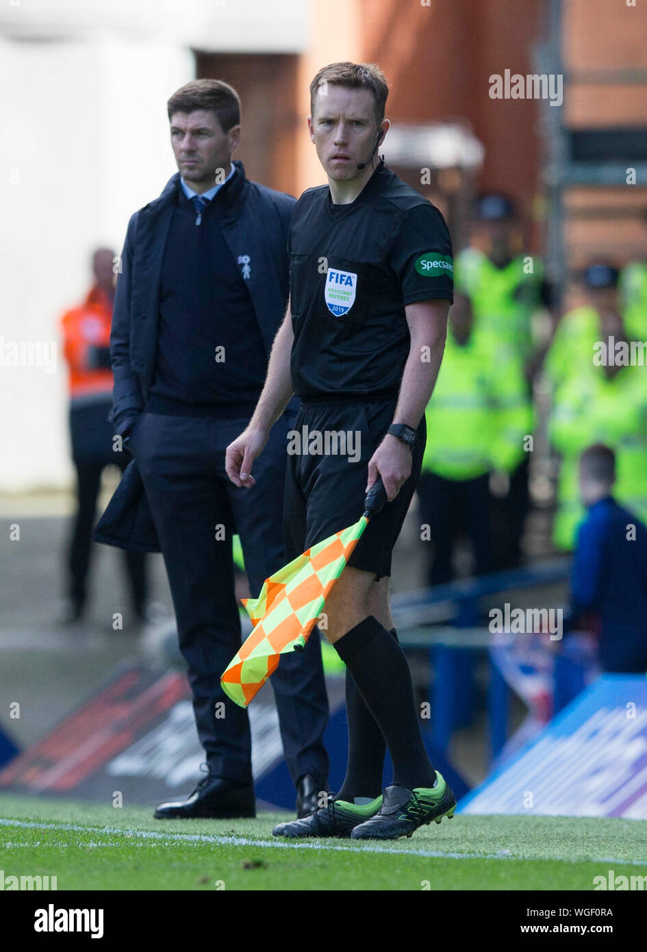 Assistant referee Graeme Stewart during the Ladbrokes Scottish ...