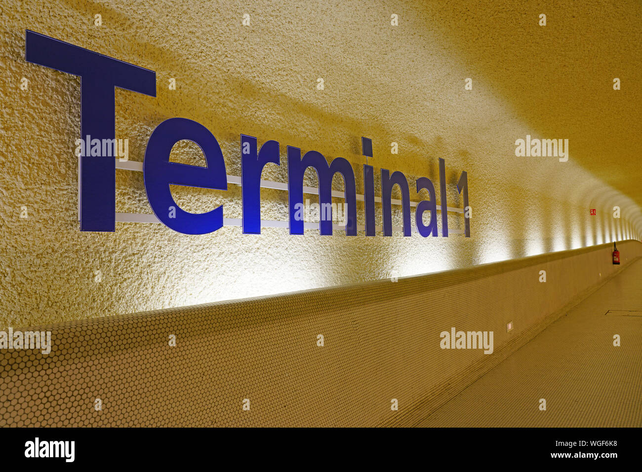 PARIS, FRANCE -21 AUG 2019- View of the Terminal 1 at the Roissy ...