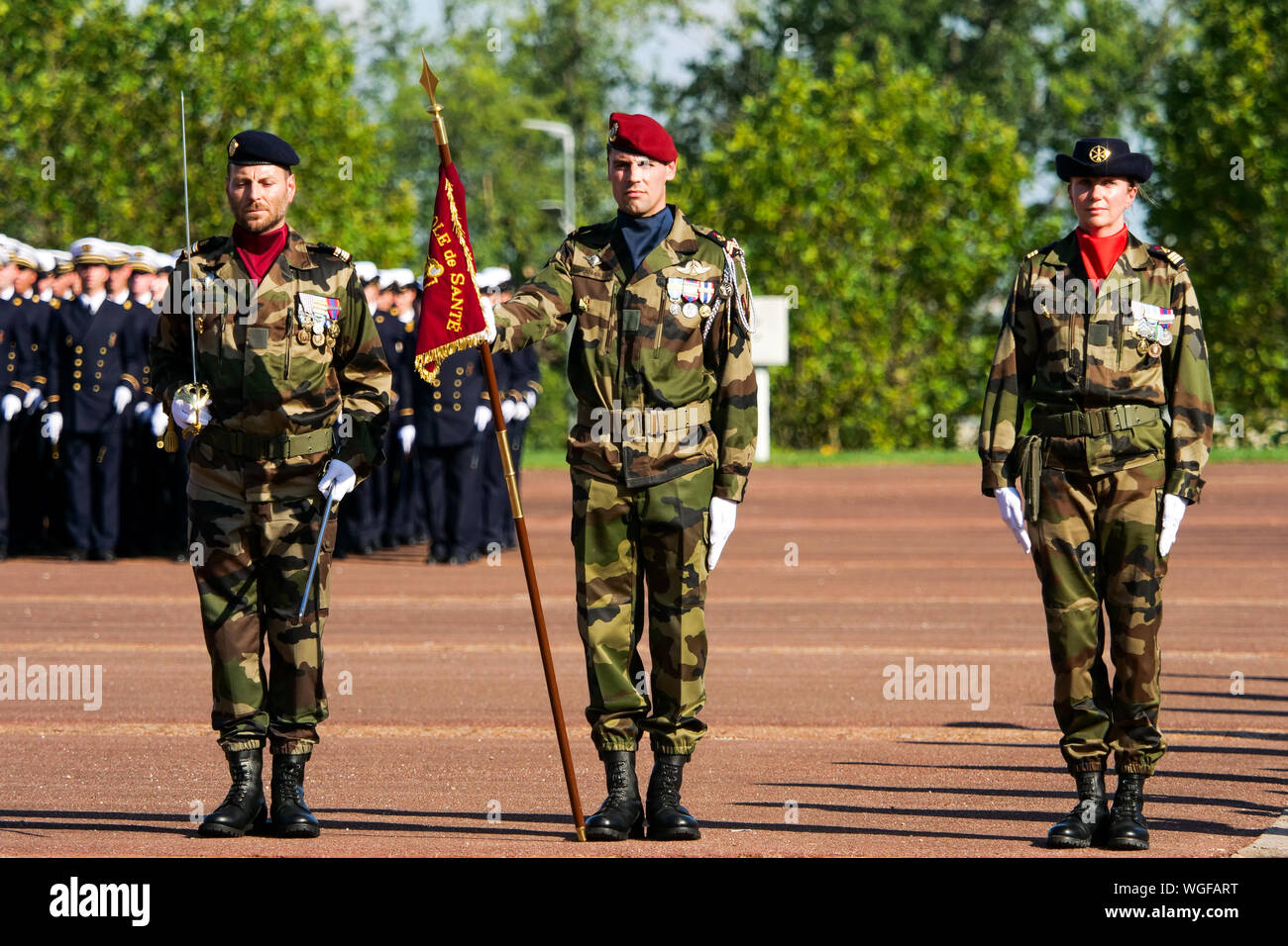 Welcoming ceremony for the new pupils at French Military Health School ...