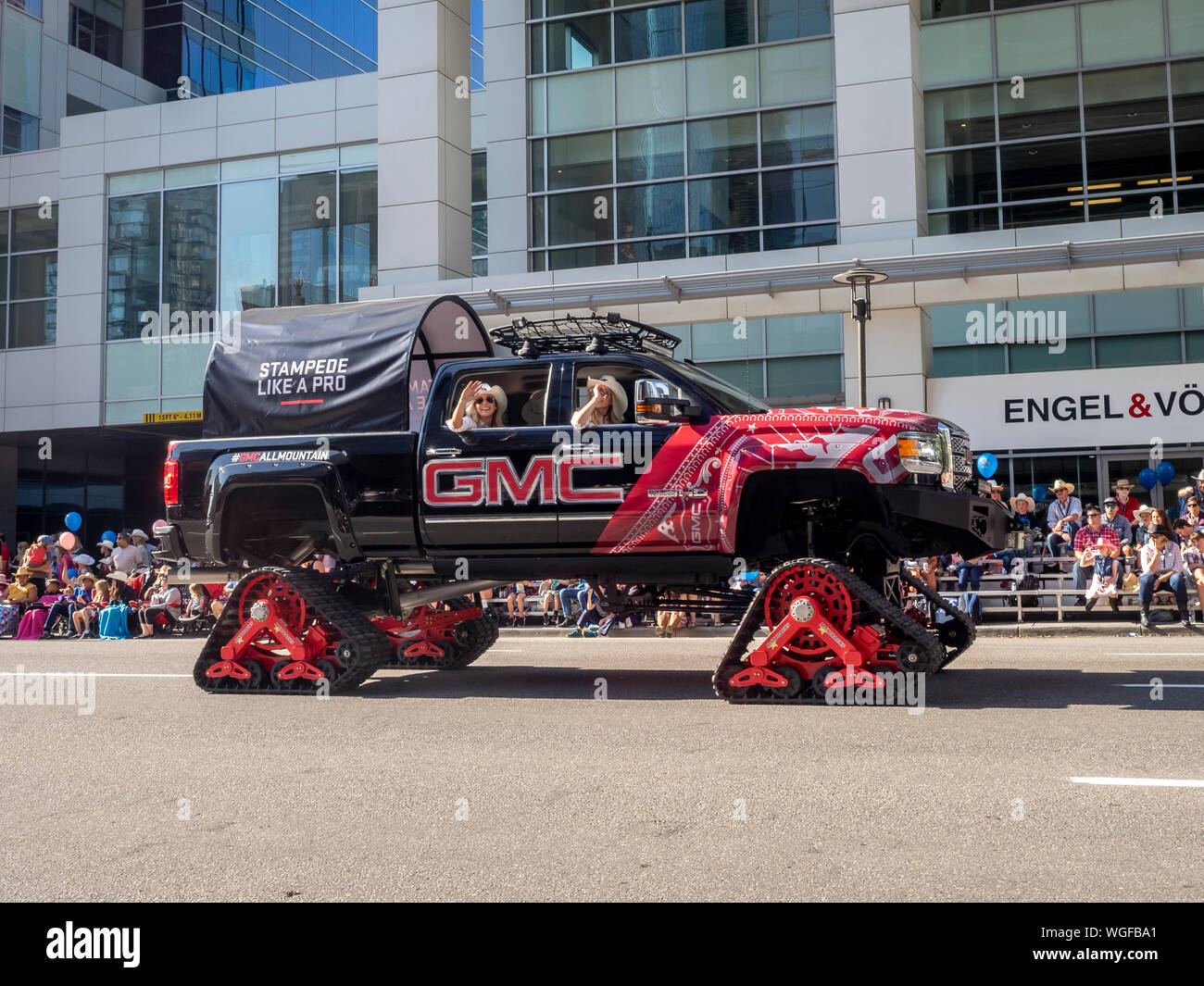 Sights and participants in the Calgary Stampede Parade, in Calgary ...