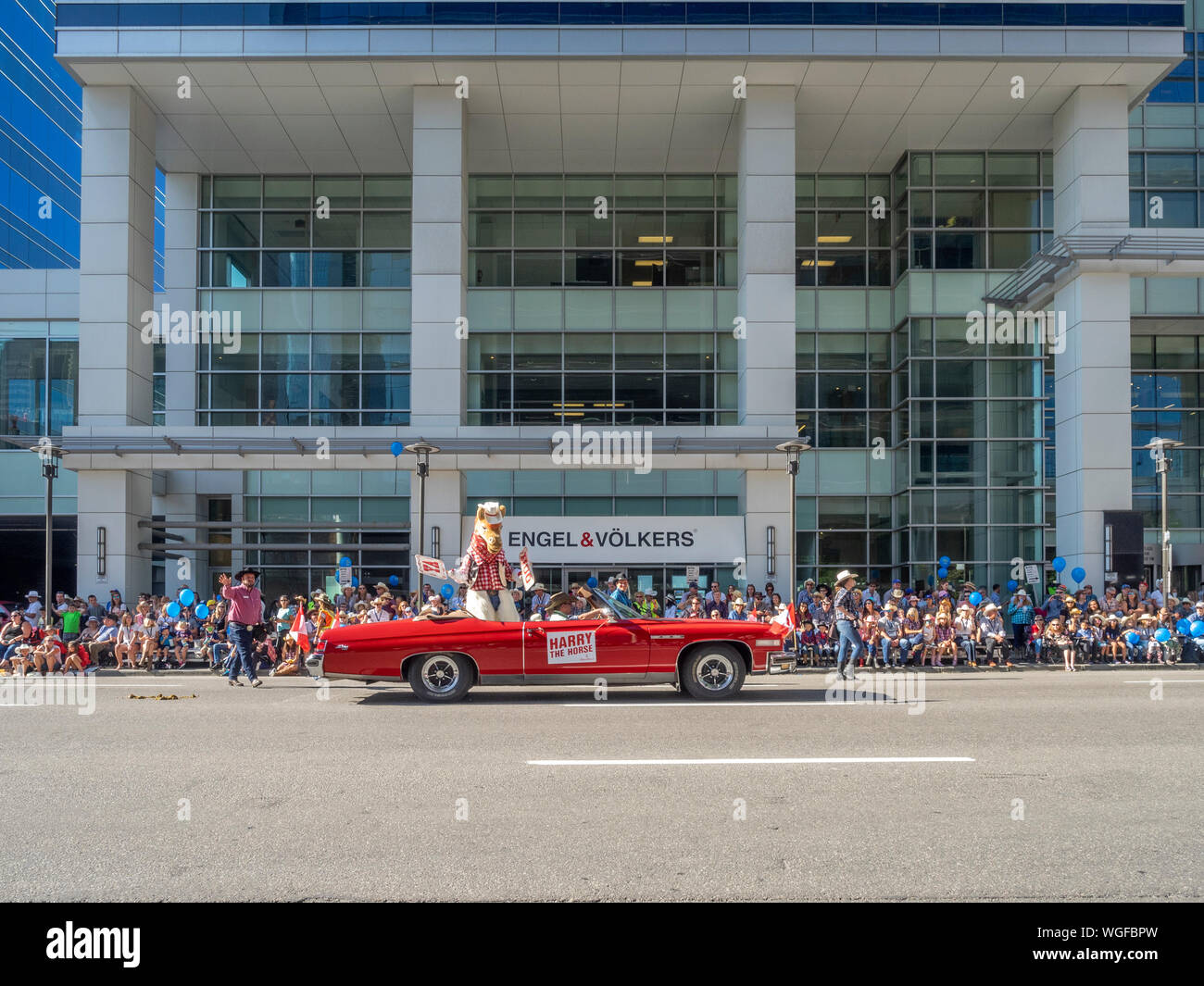 Sights and participants in the Calgary Stampede Parade, in Calgary ...