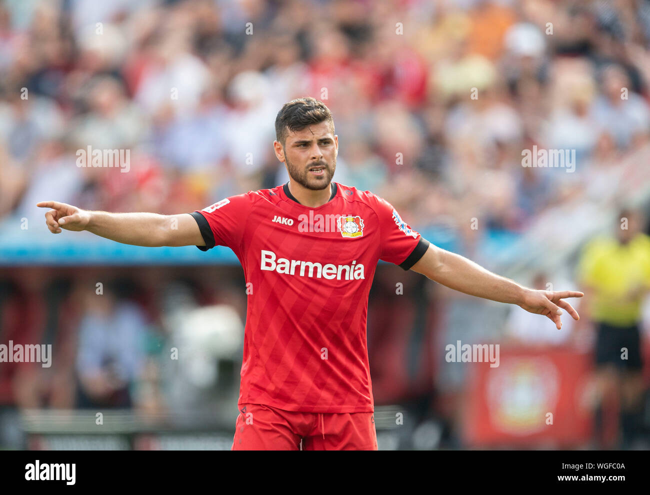 Leverkusen, Deutschland. 01st Jan, 2016. Kevin VOLLAND (LEV) gesture ...