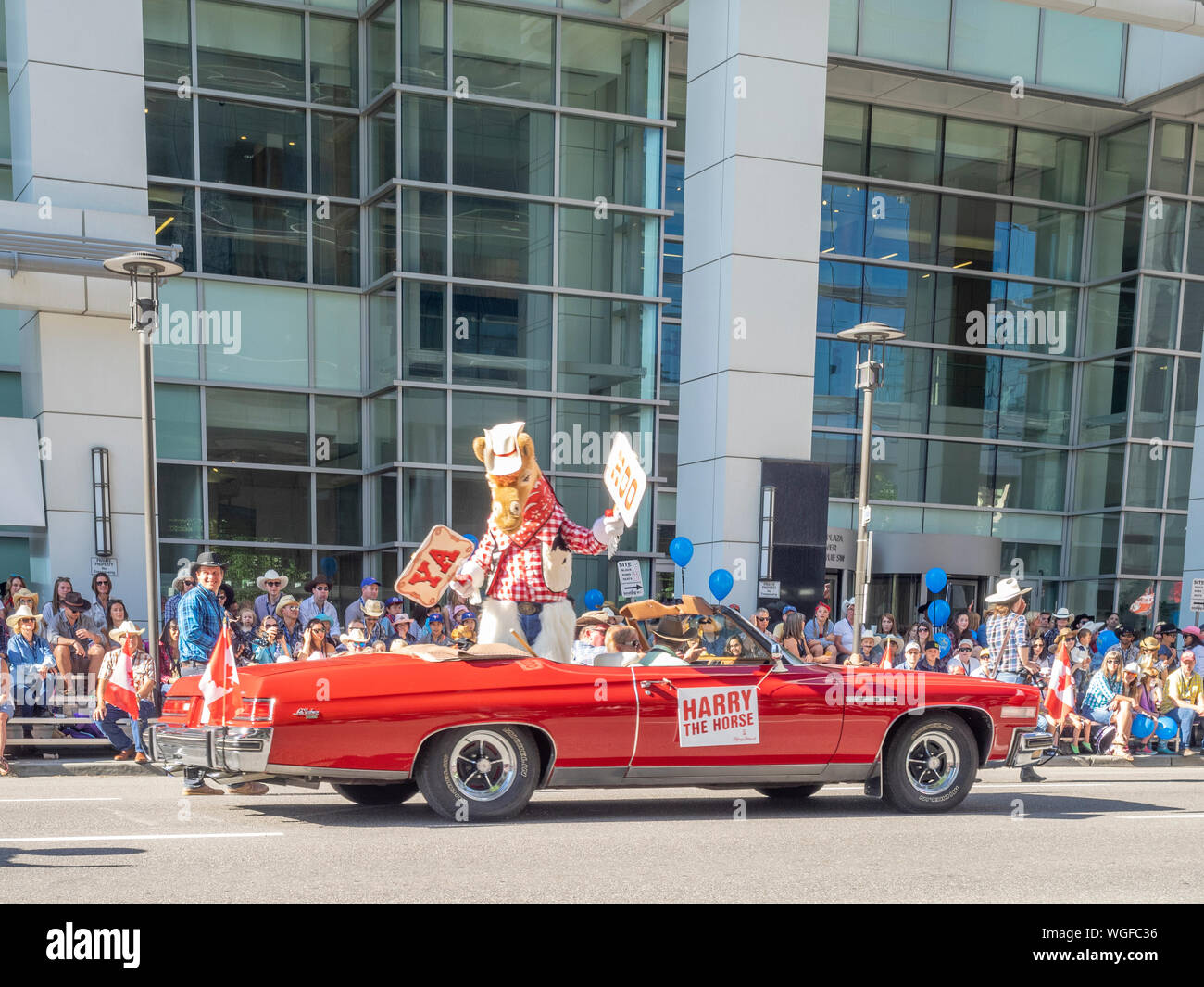 Sights and participants in the Calgary Stampede Parade, in Calgary ...